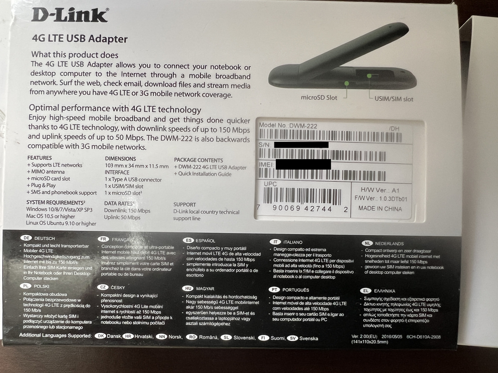 D-Link DWM-222 4G LTE USB adapter - HardverApró
