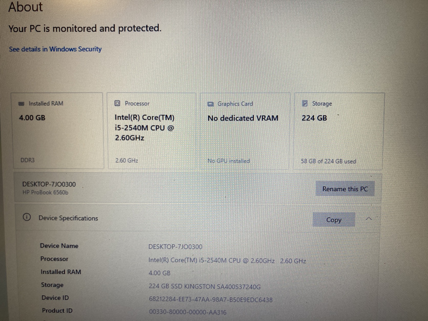 HP ProBook 6560b, 15.6 , I5-2540M, 240GB HDD, 4GB RAM - HardverApró