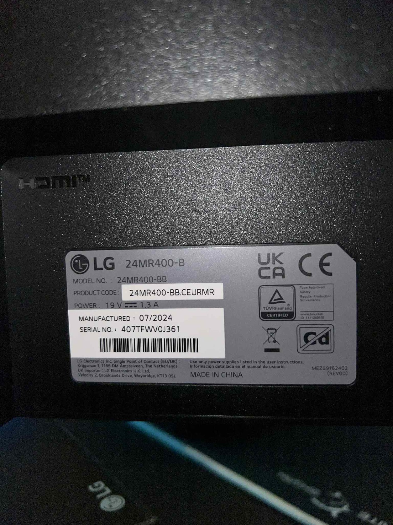 LG 24MR400-B 24" FullHD 100 Hz 16:9 FreeSync IPS LED Monitor + Gembird ...