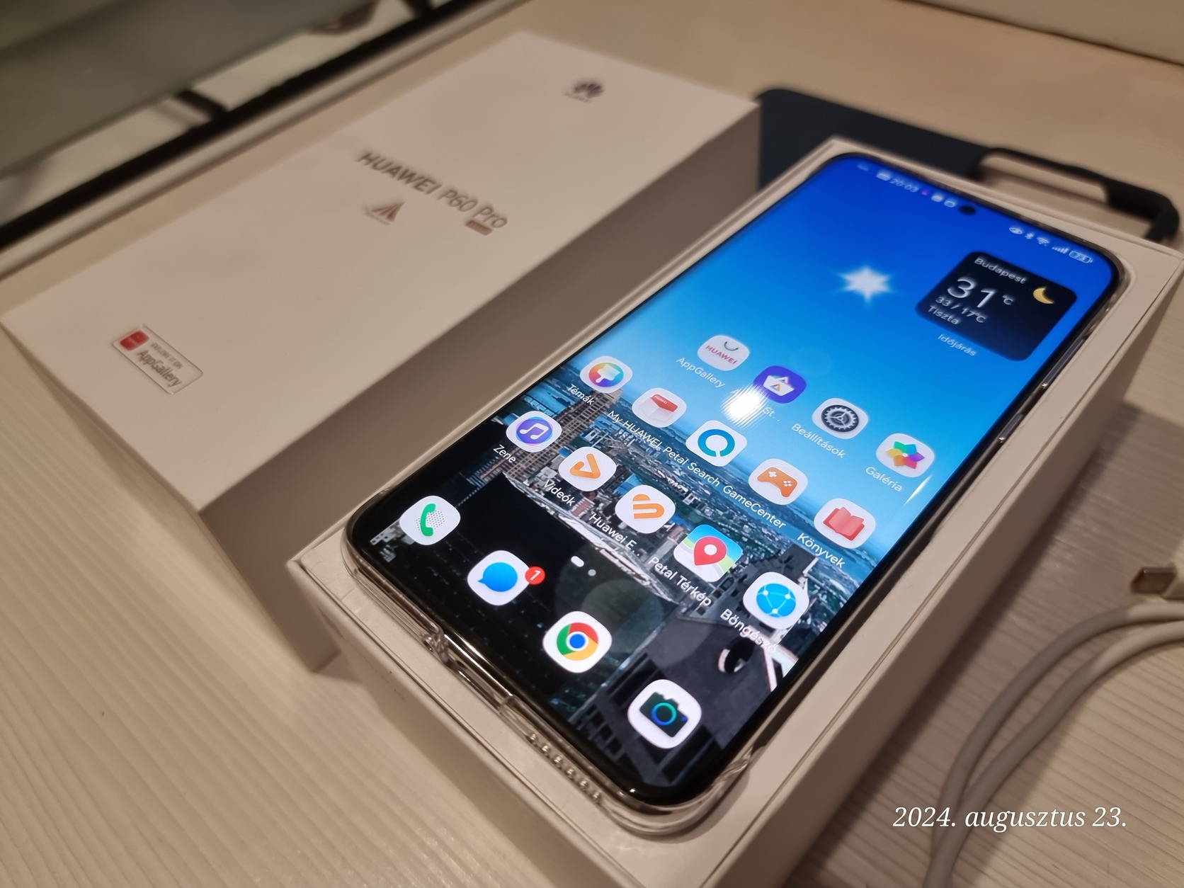 Huawei P60 Pro Limited Edition gyöngy színű karcmentes állapot ...