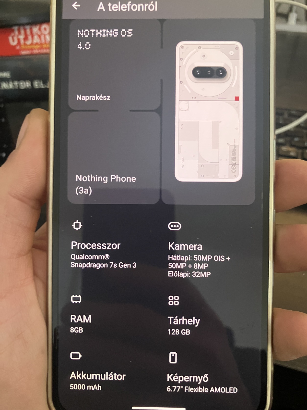 Nothing Phone 3(a) 128/8GB - HardverApró
