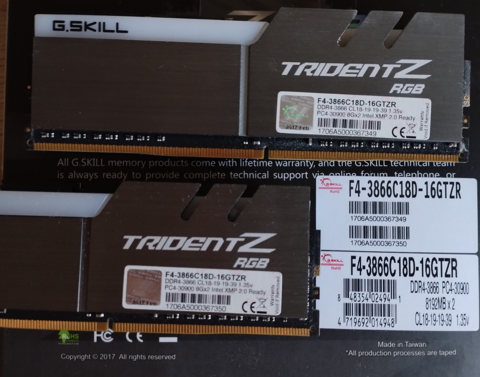 G.SKILL Trident Z RGB 16GB 2x8GB DDR4 3866MHz - HardverApró