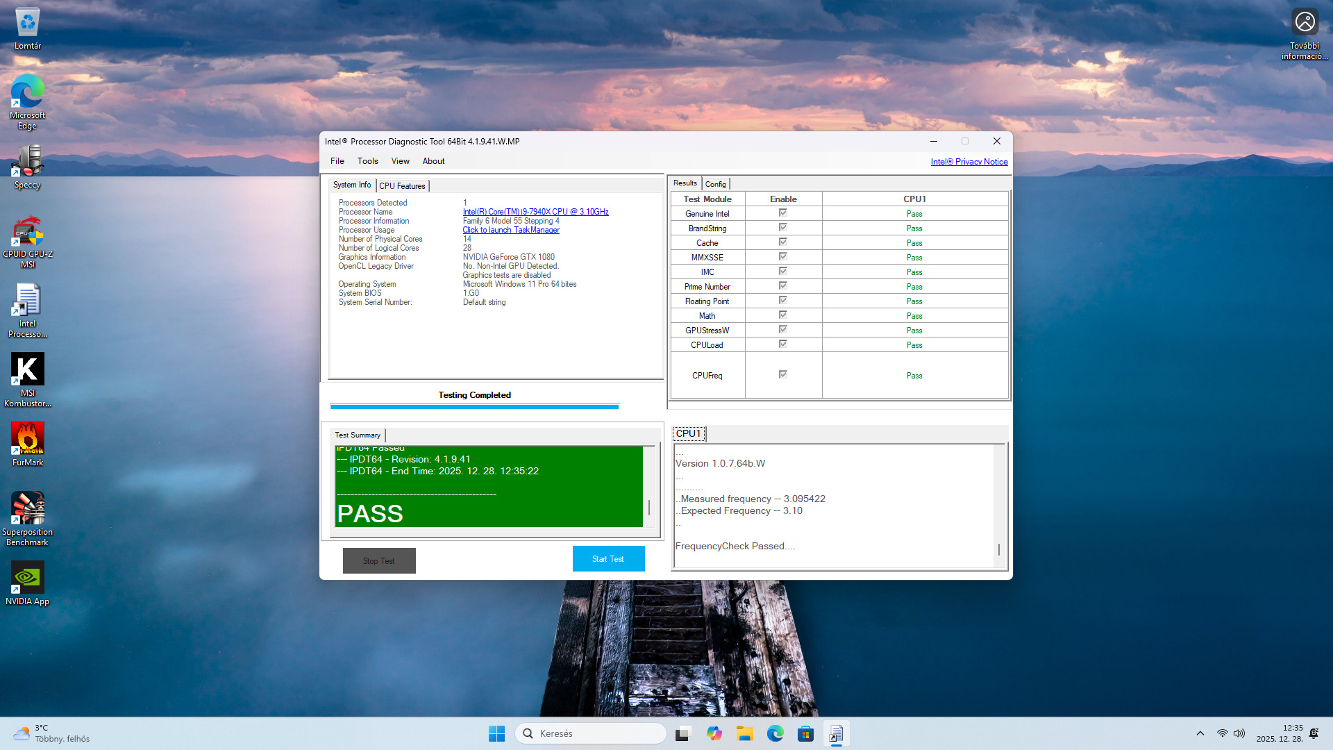MSI X299 GAMING PRO CARBON + Intel Core i9-7940X 14 mag 28 szál ...