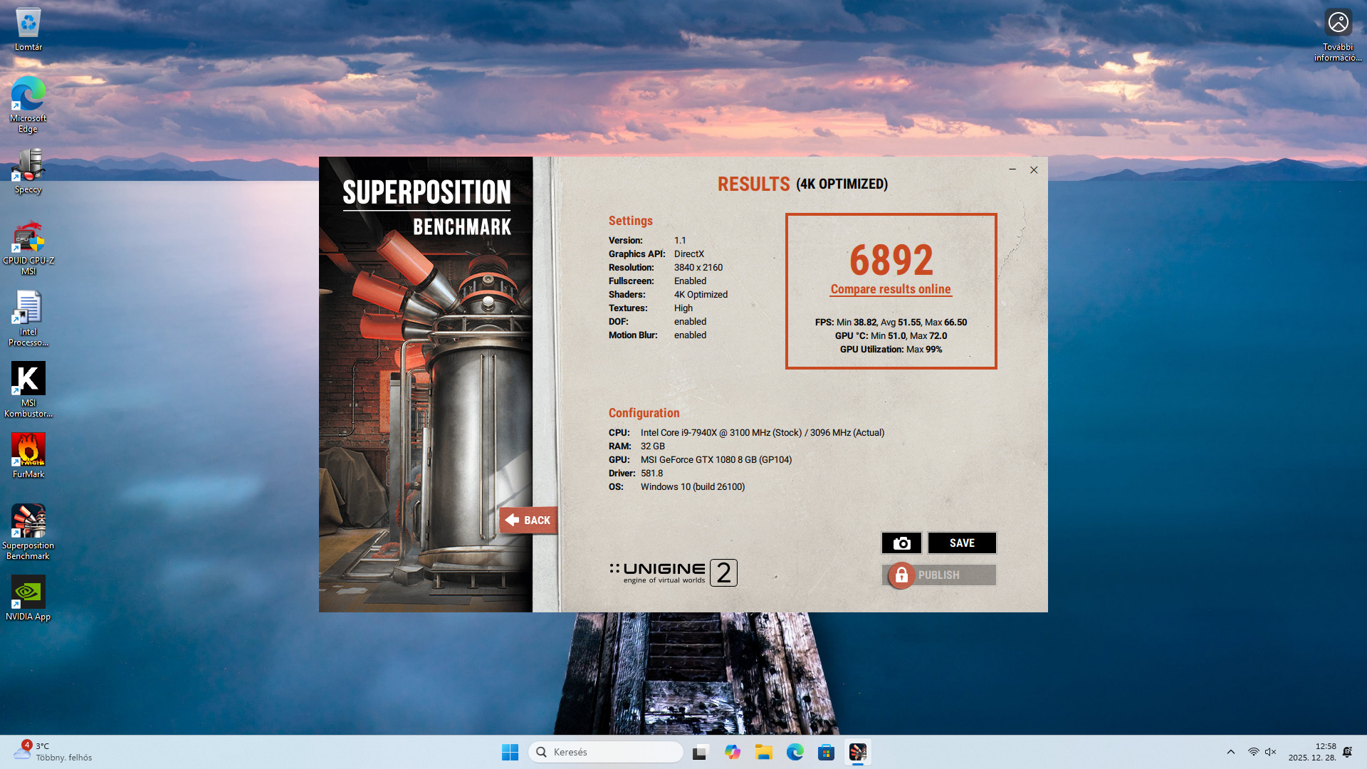 MSI X299 GAMING PRO CARBON + Intel Core i9-7940X 14 mag 28 szál ...