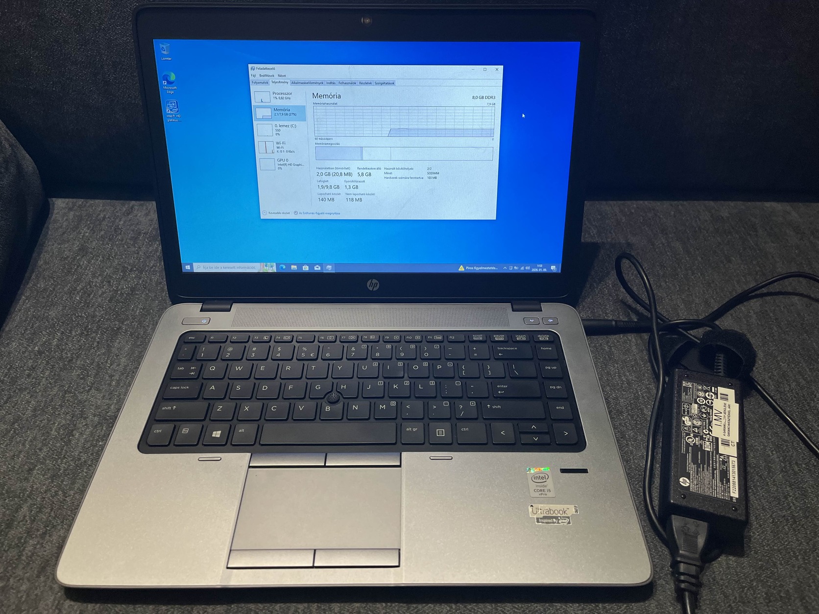 HP Elitebook 840 G1, i5-4310U, 8GB RAM (2x4 dual channel), 120GB Lite ...
