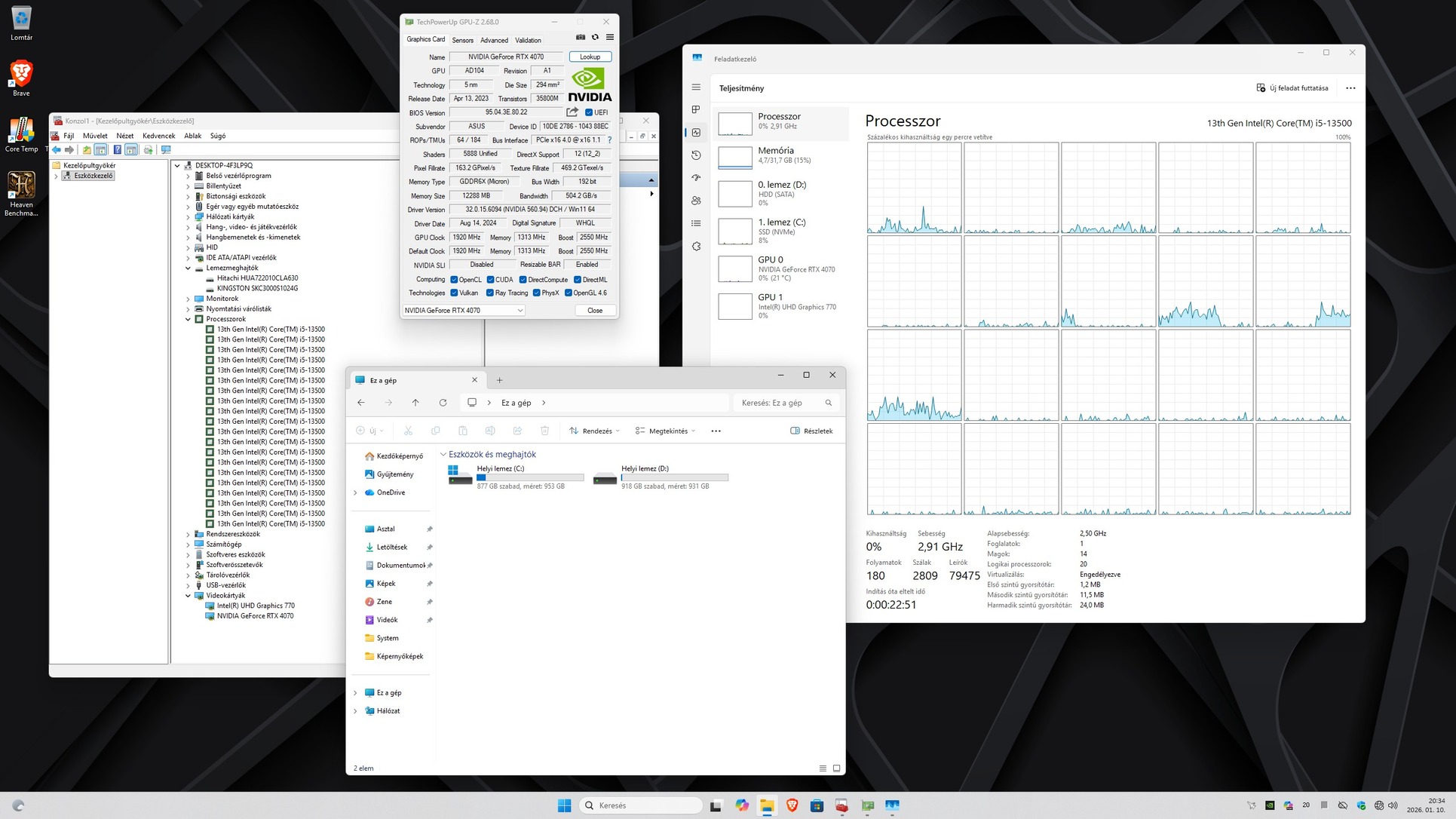 Dark Gamer PC Intel I5 14C-20TH / 32GB RAM / RTX 4070 12GB / 1TB SSD ...