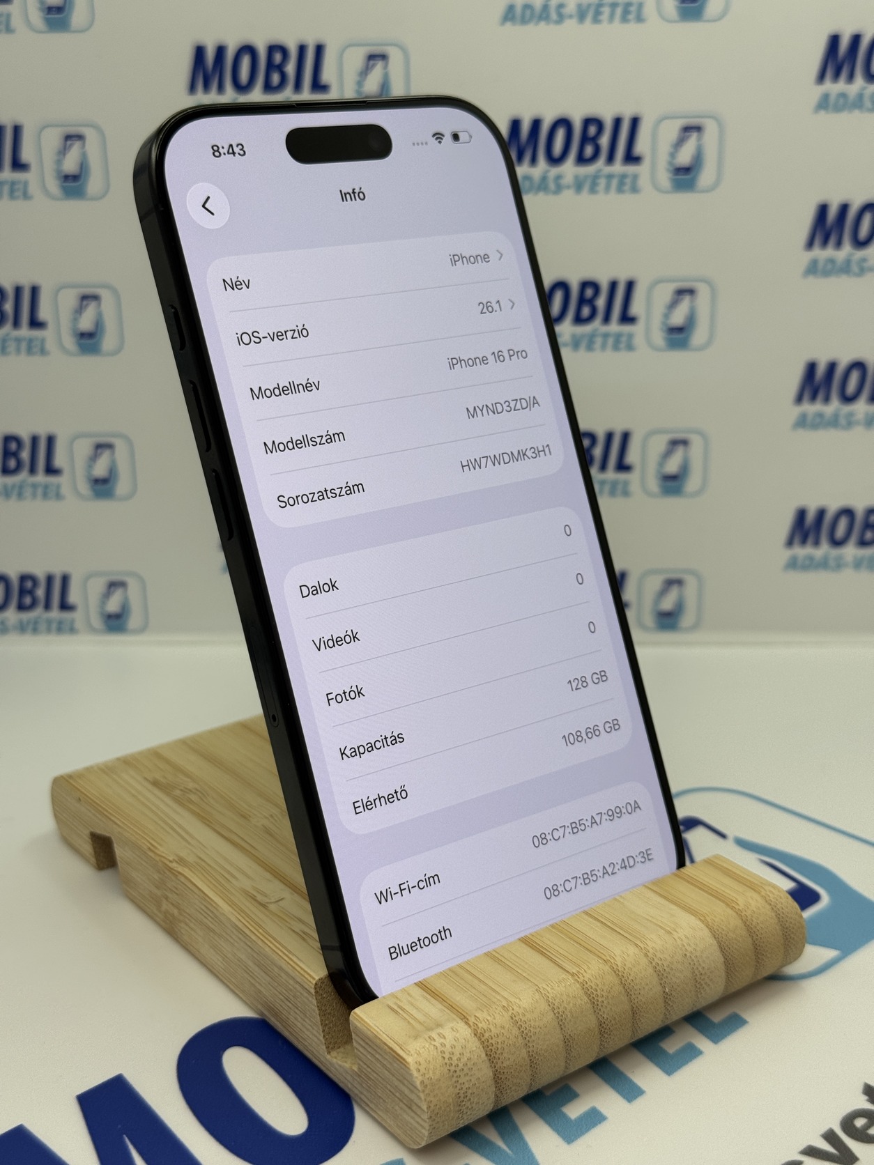 Apple Iphone 16 Pro 128GB, 99% akkumulátor, 12 hónap garancia ...