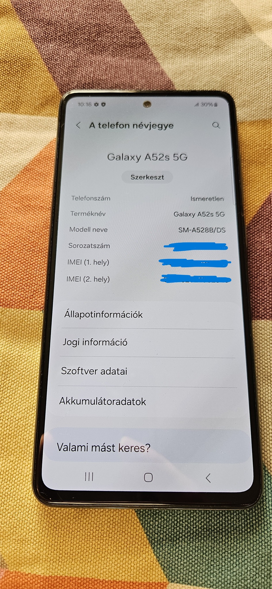 Eladó Samsung Galaxy A52s 5G / 128GB / 6GB / okostelefon - ELKELT ...