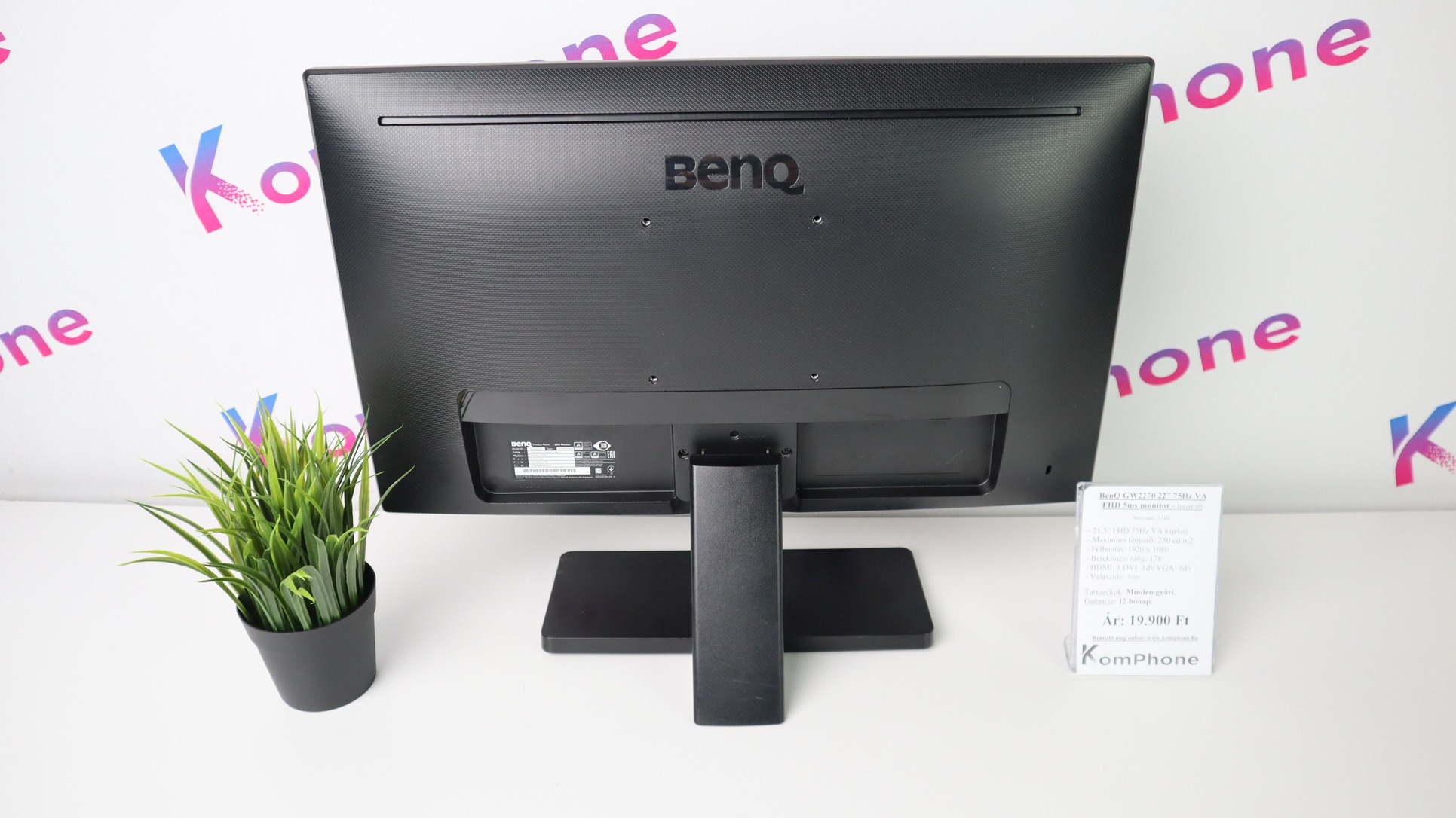 BESZÁMÍTÁS! BenQ GW2270 22 75Hz VA FHD 5ms monitor garanciával hibátlan ...
