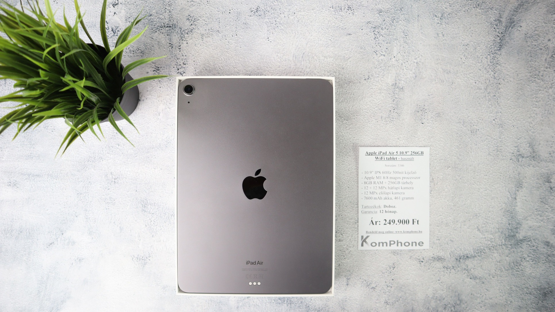 BESZÁMÍTÁS! Apple iPad Air 5 10.9 256GB WiFi tablet extrákkal ...