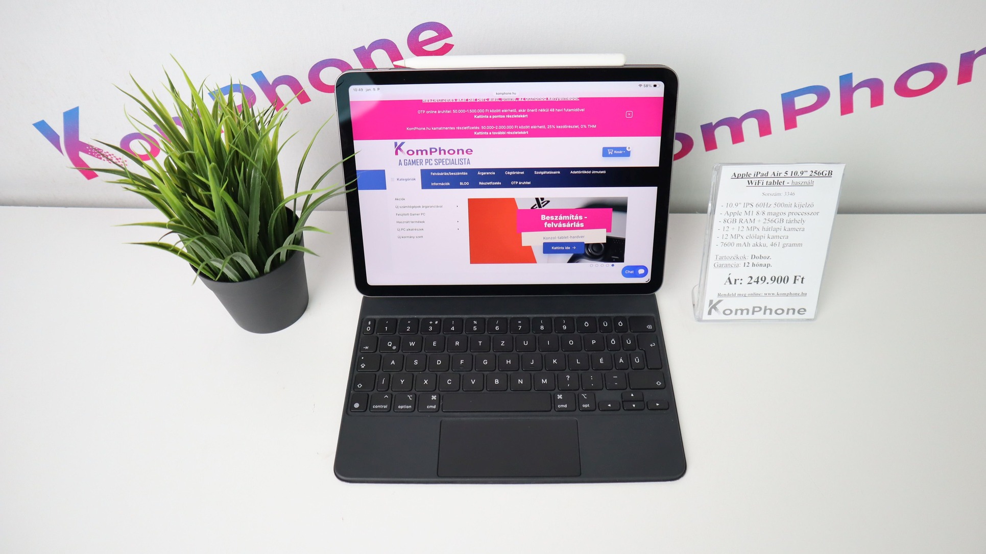 BESZÁMÍTÁS! Apple iPad Air 5 10.9 256GB WiFi tablet extrákkal ...