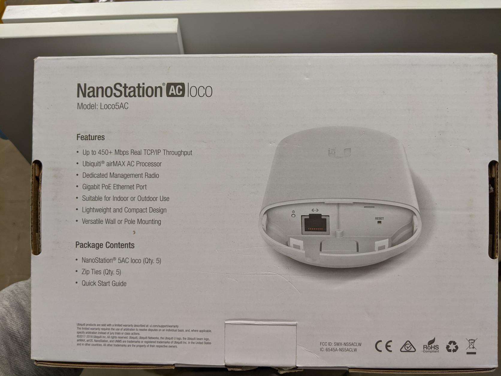 3 db ÚJ Ubiquiti NanoStation AC loco (Loco5AC) + Gigabit PoE táp ...