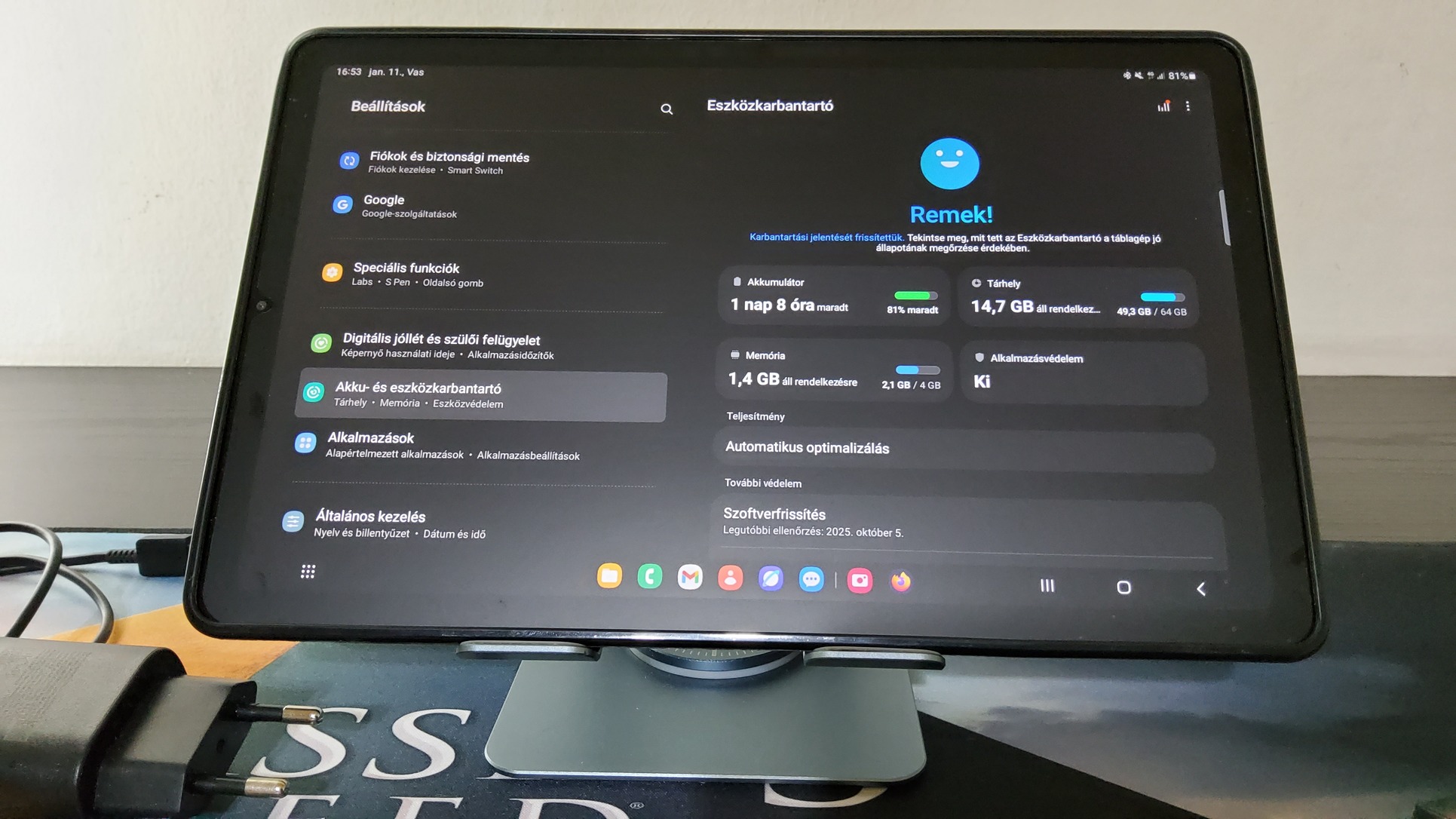 Samsung Galaxy Tab S6 Lite SM-P615 10.4 64GB 4G eladó - HardverApró