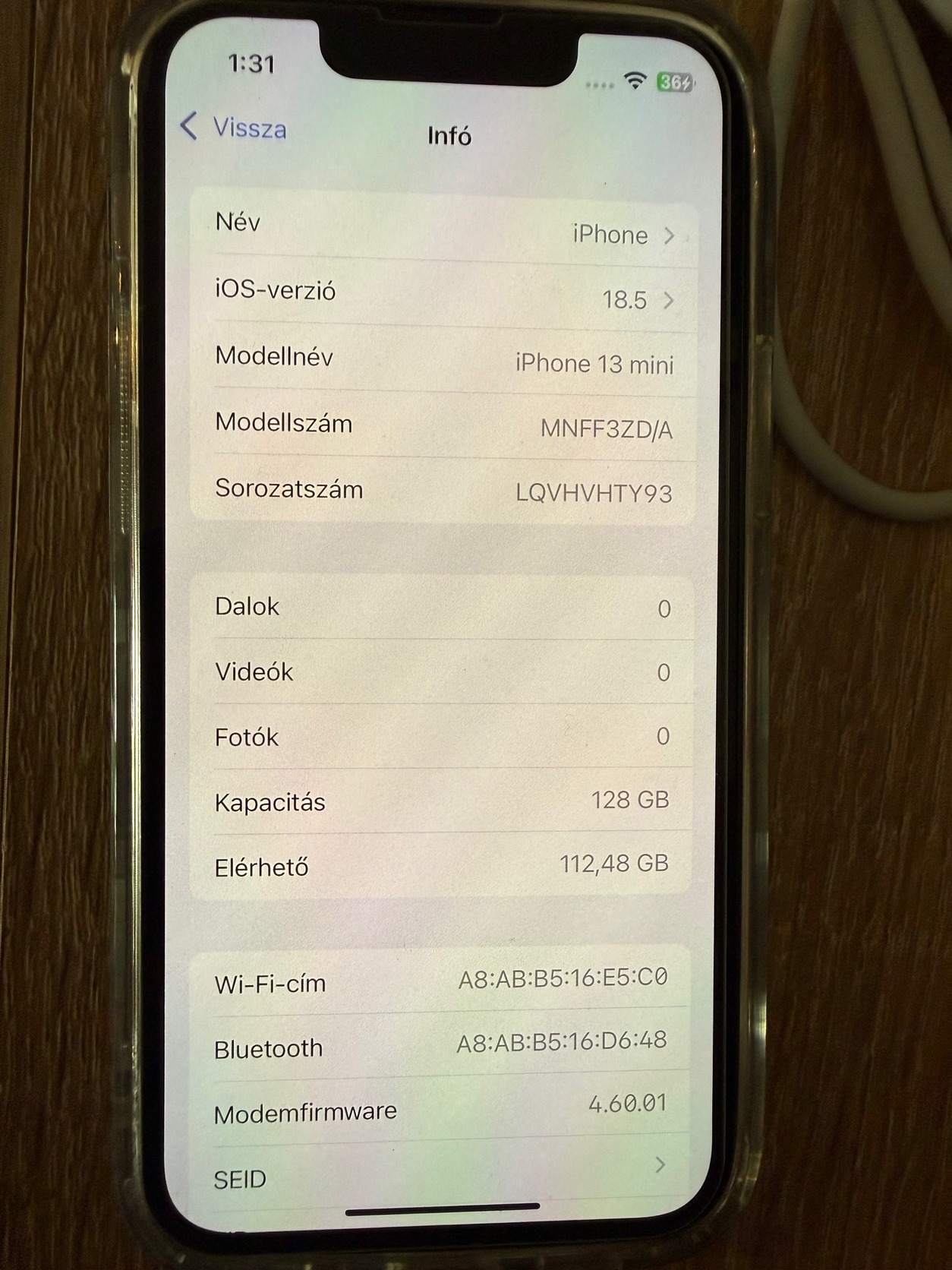 Gyönyörű független, hibátlan, Iphone 13 mini 128GB, 86% akku (13 pro-ra ...
