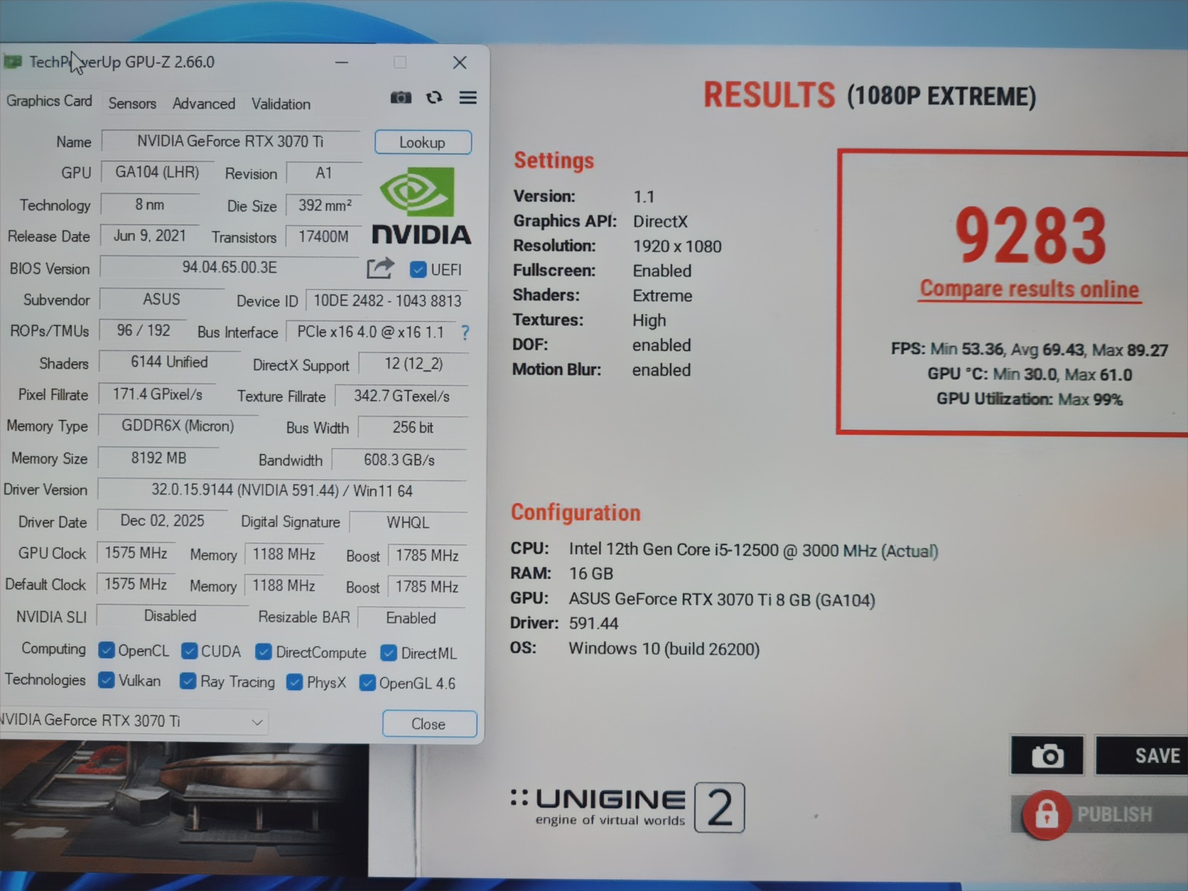 ASUS RTX 3070 Ti 8GB GDDR6X TUF GAMING OC Eladó! - HardverApró