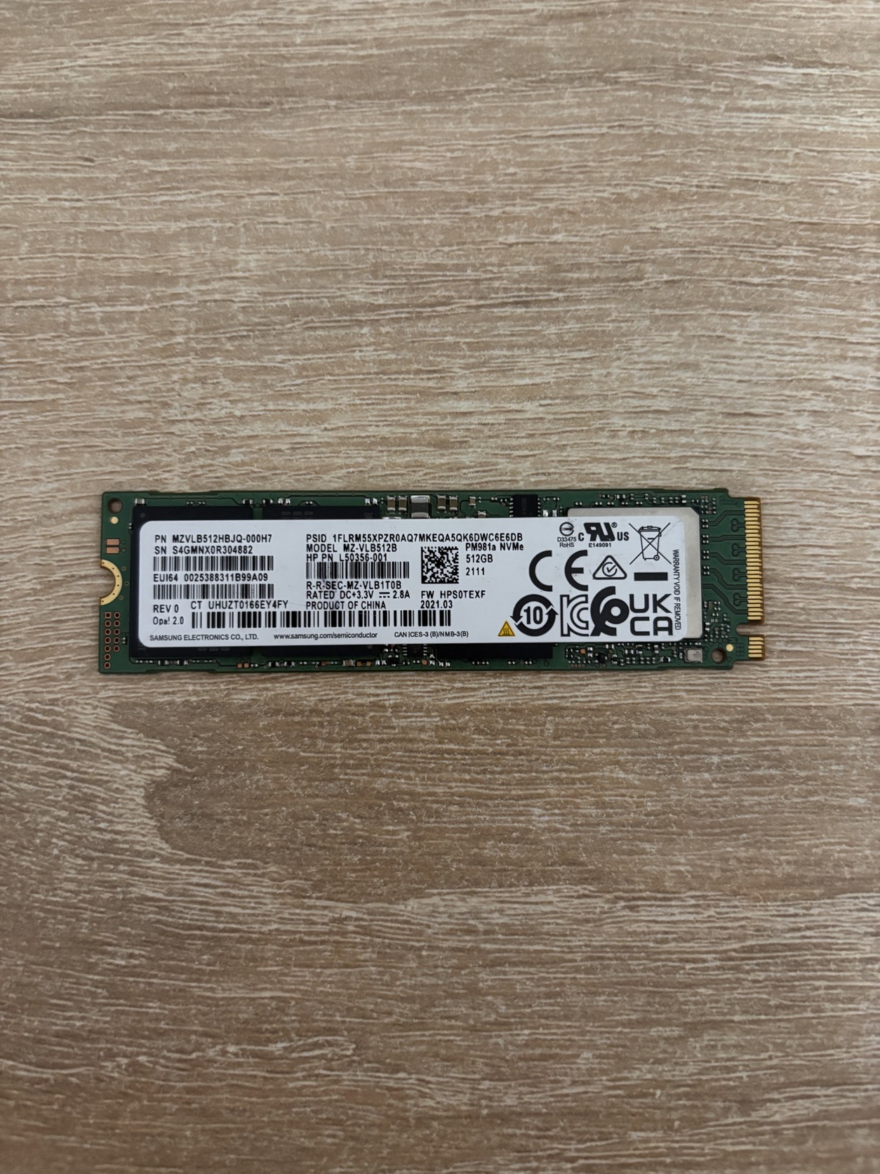 Samsung PM981a 512GB M.2 NVMe SSD 100/100 2 óra üzemidő - HardverApró