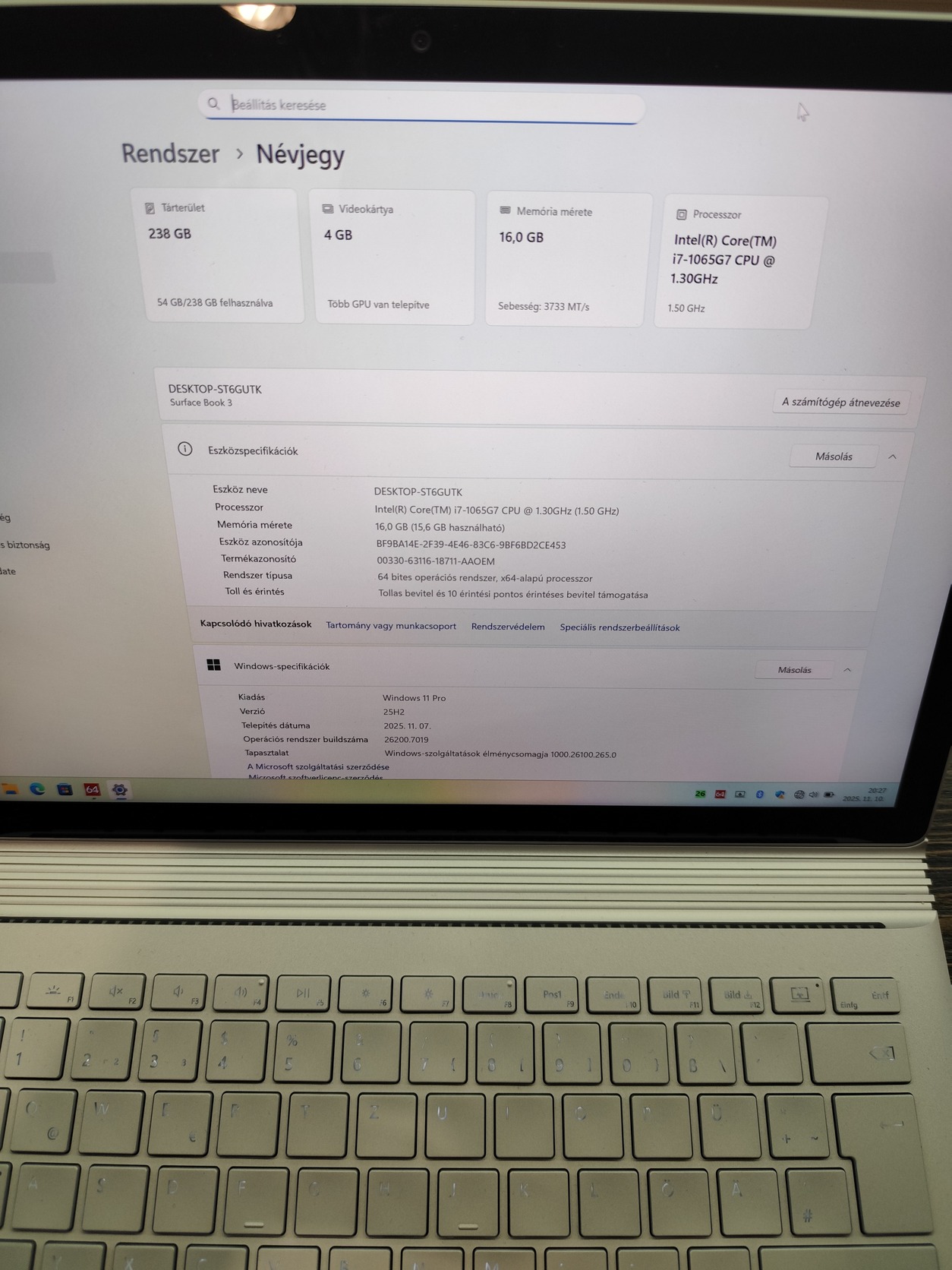 Microsoft Surface Book 3: i7-1065G7, 16GB RAM, 256MB NVMe SSD, 13.5 ...