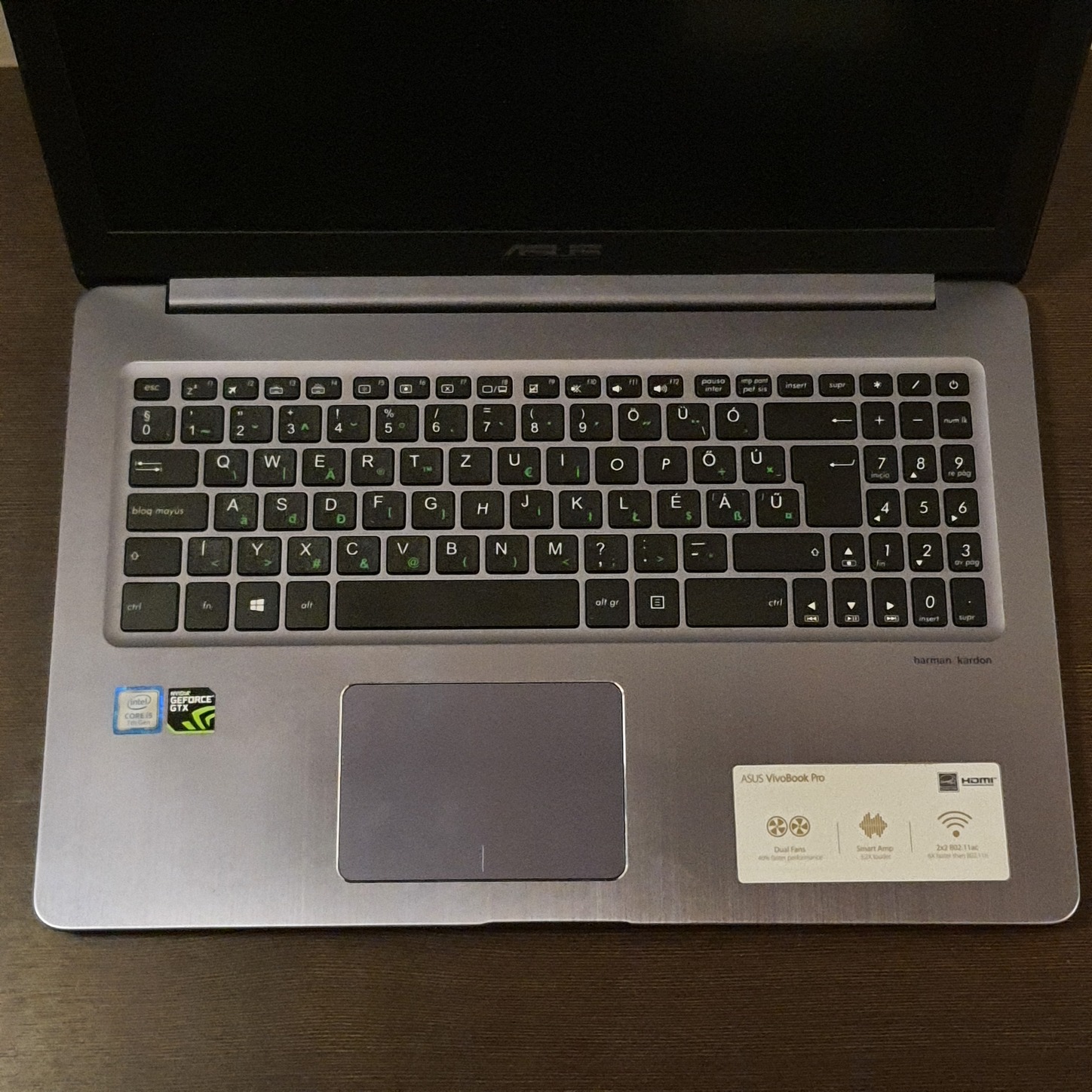 Asus Vivobook Pro 15-7. gen i5- GTX 1050 4 GB - 8 GB RAM 250 GB SSD ...