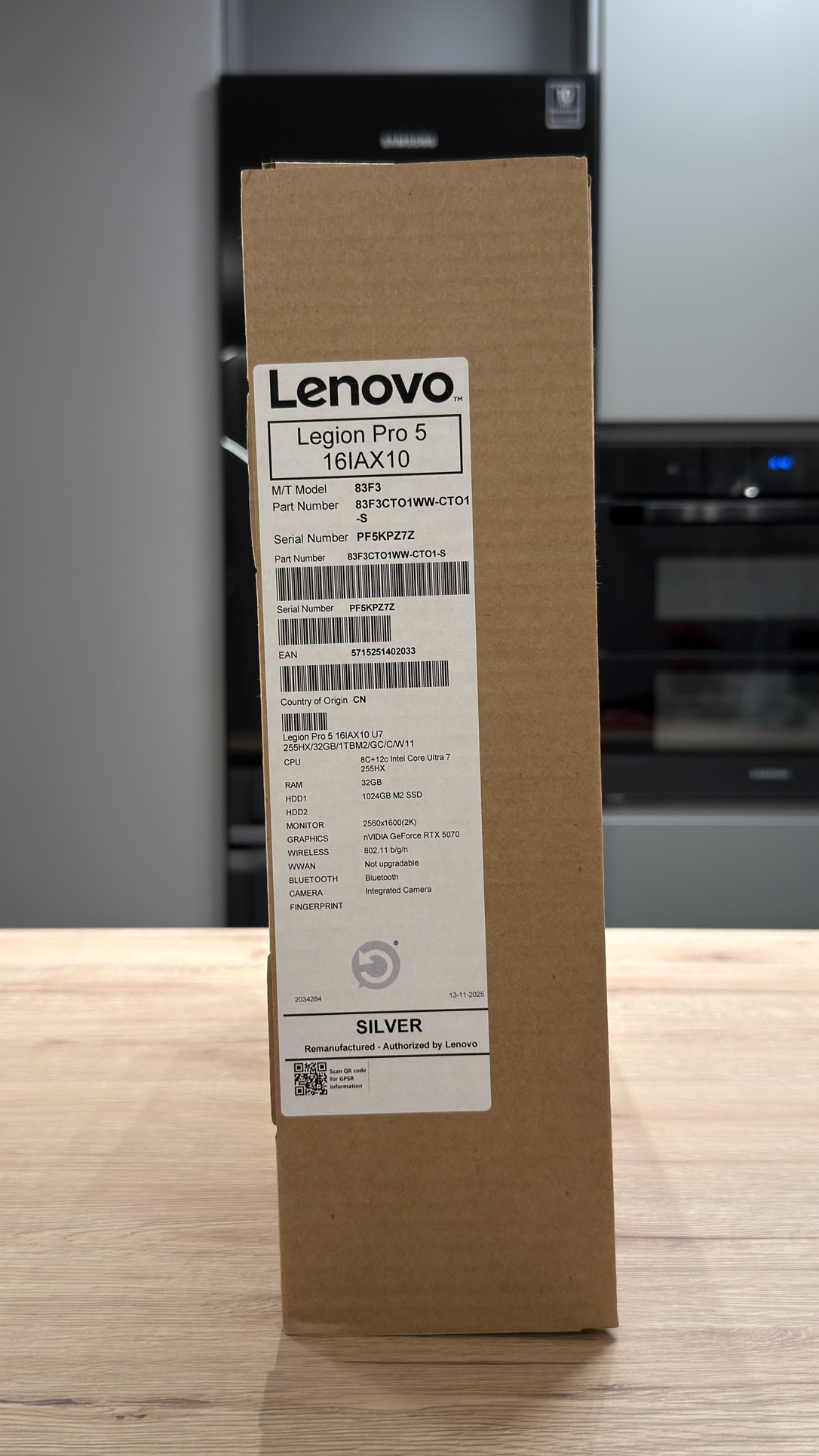 197 - Lenovo Legion Pro 5 (16IAX10) - Intel Core U7 255HX, RTX 5070 ...