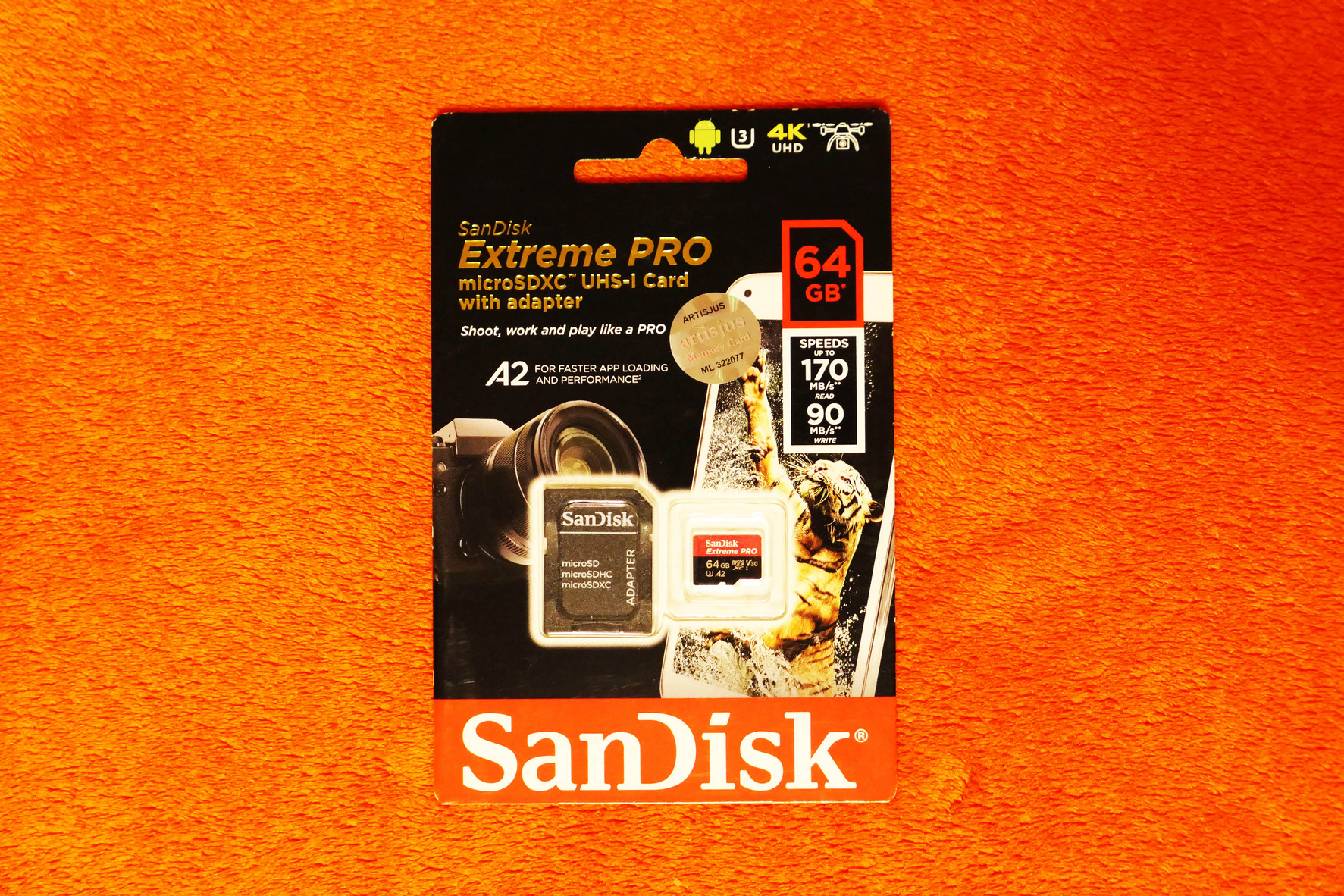 ÚJ! Sandisk Extreme Pro 64 GB micro SDXC memóriakártya, 170 MB/s ...