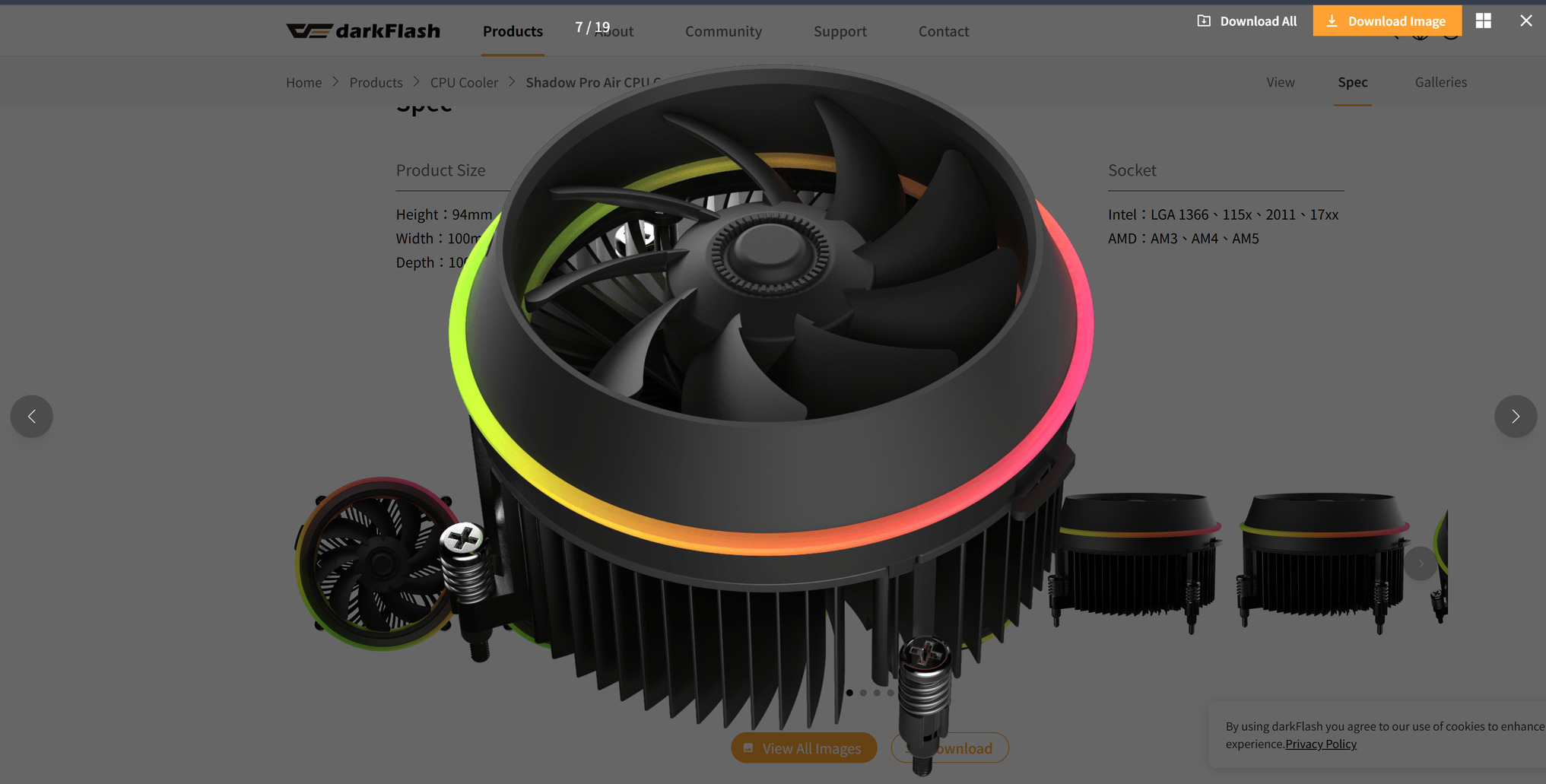 10db Darkflash Shadow Pro RGB processzorhűtő eladó! - HardverApró