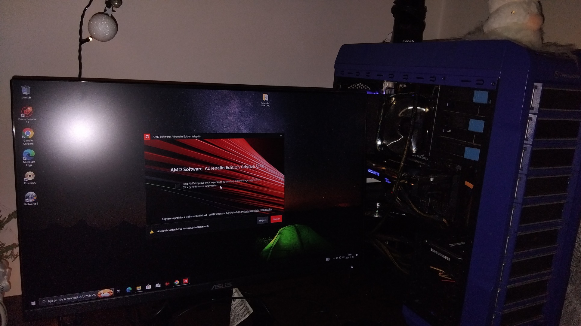 Asus gamer pc+Asus 75hz monitor - HardverApró