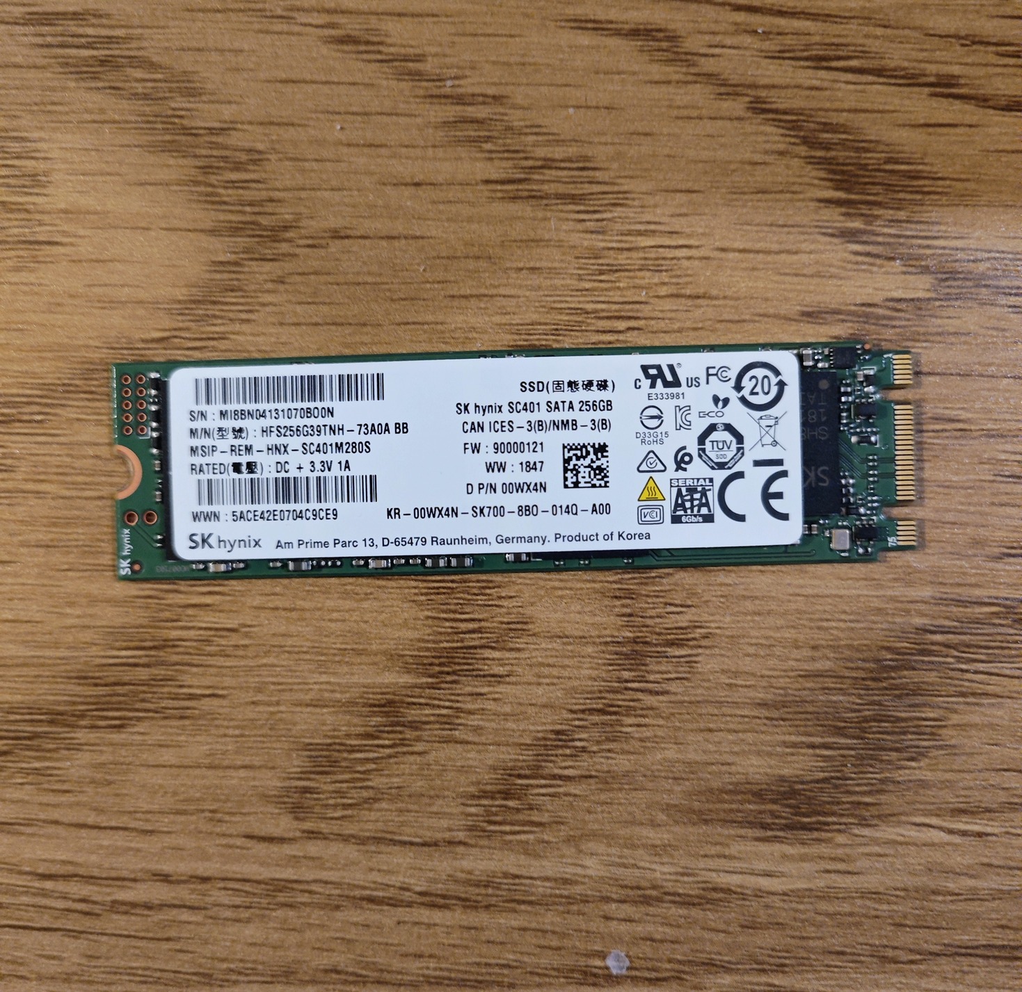 SK Hynix SC401 256Gb M.2 SATA SSD (100/100) - HardverApró