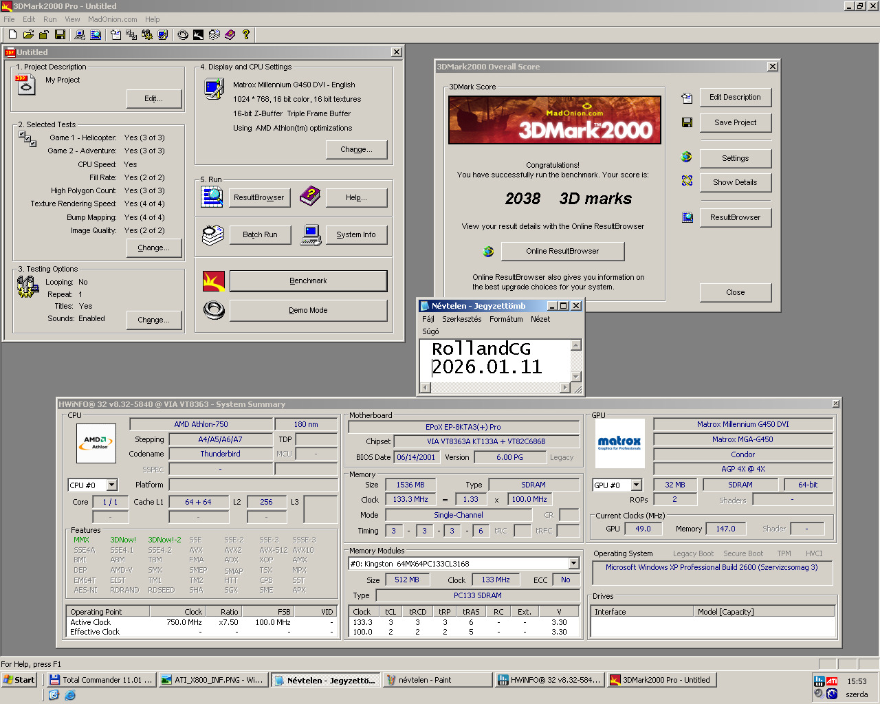Matrox Millennium G450-32 DVI AGP Professzionális 2D & multifunkciós ...
