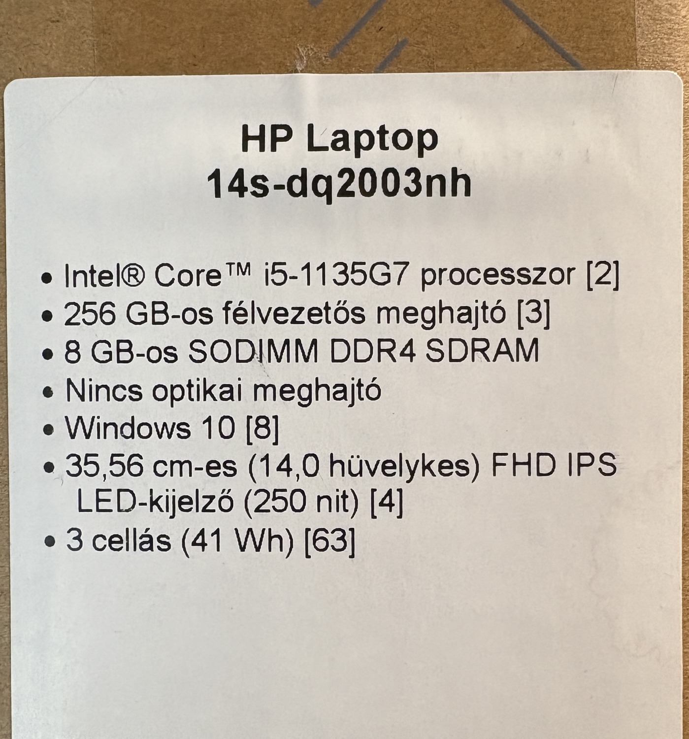 Hp Laptop 14s-dq2003nh - HardverApró