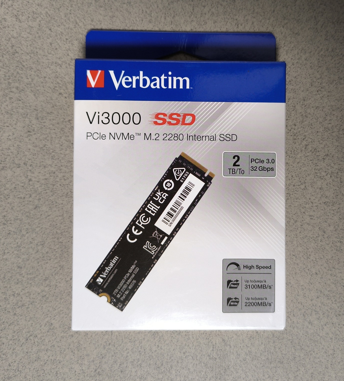 2TB Verbatim Vi3000 PCIe 3.0 NVMe M.2 (1500 TBW) SSD - HardverApró