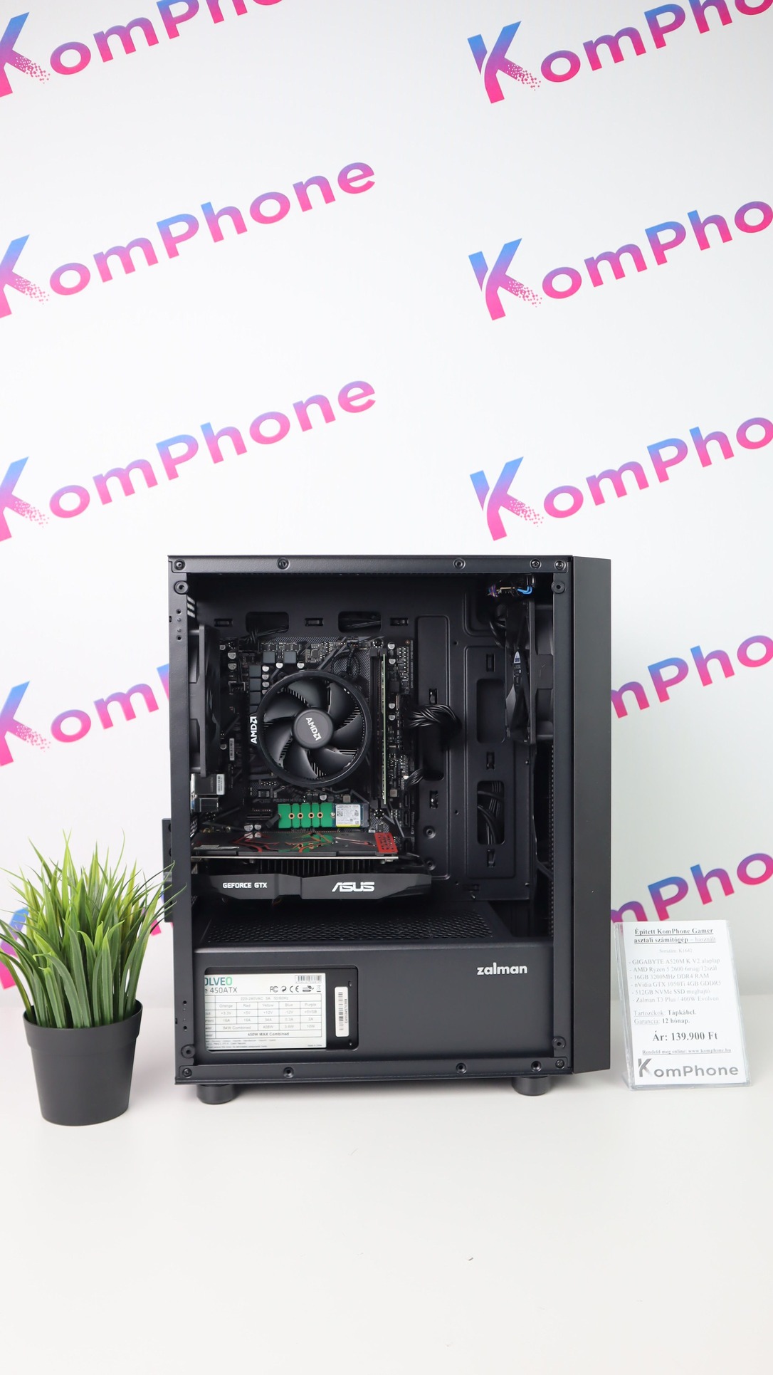BESZÁMÍTÁS! GIGABYTE A520M R5 2600 16GB DDR4 512GB SSD GTX 1050 Ti 4GB ...