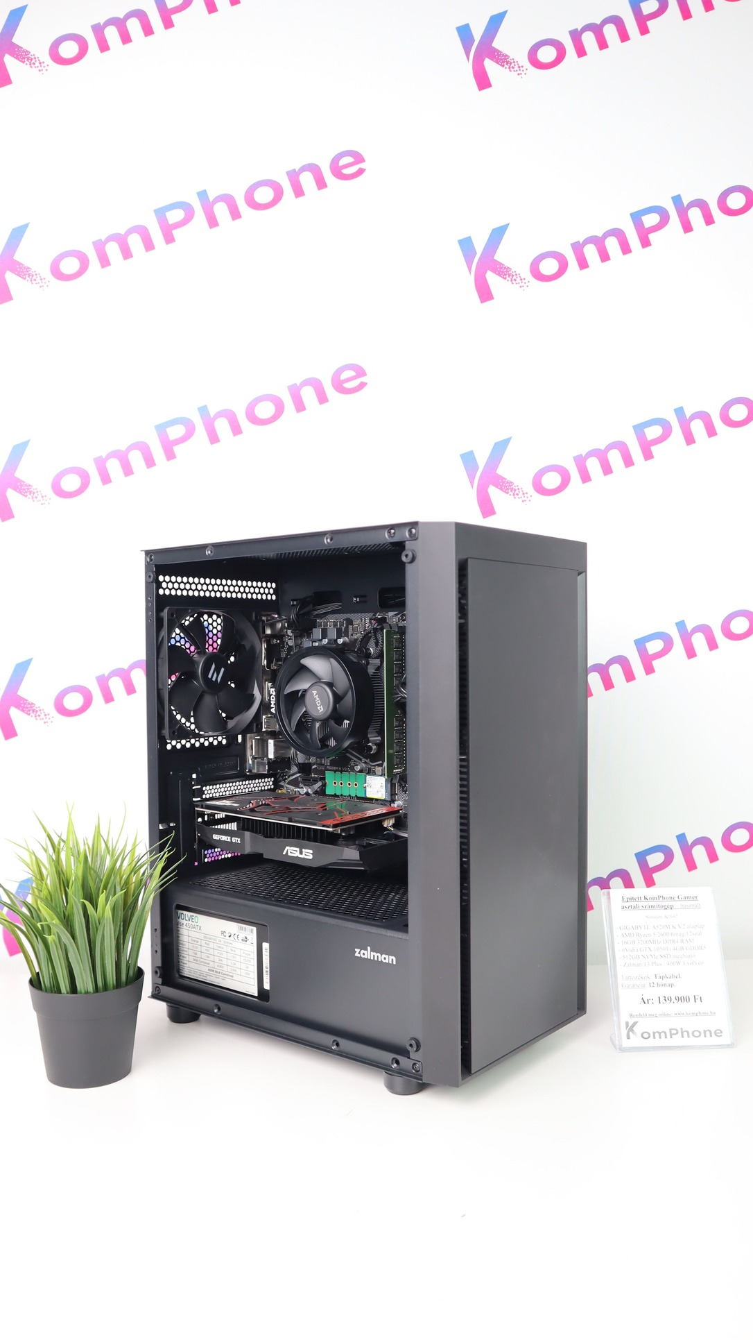 BESZÁMÍTÁS! GIGABYTE A520M R5 2600 16GB DDR4 512GB SSD GTX 1050 Ti 4GB ...