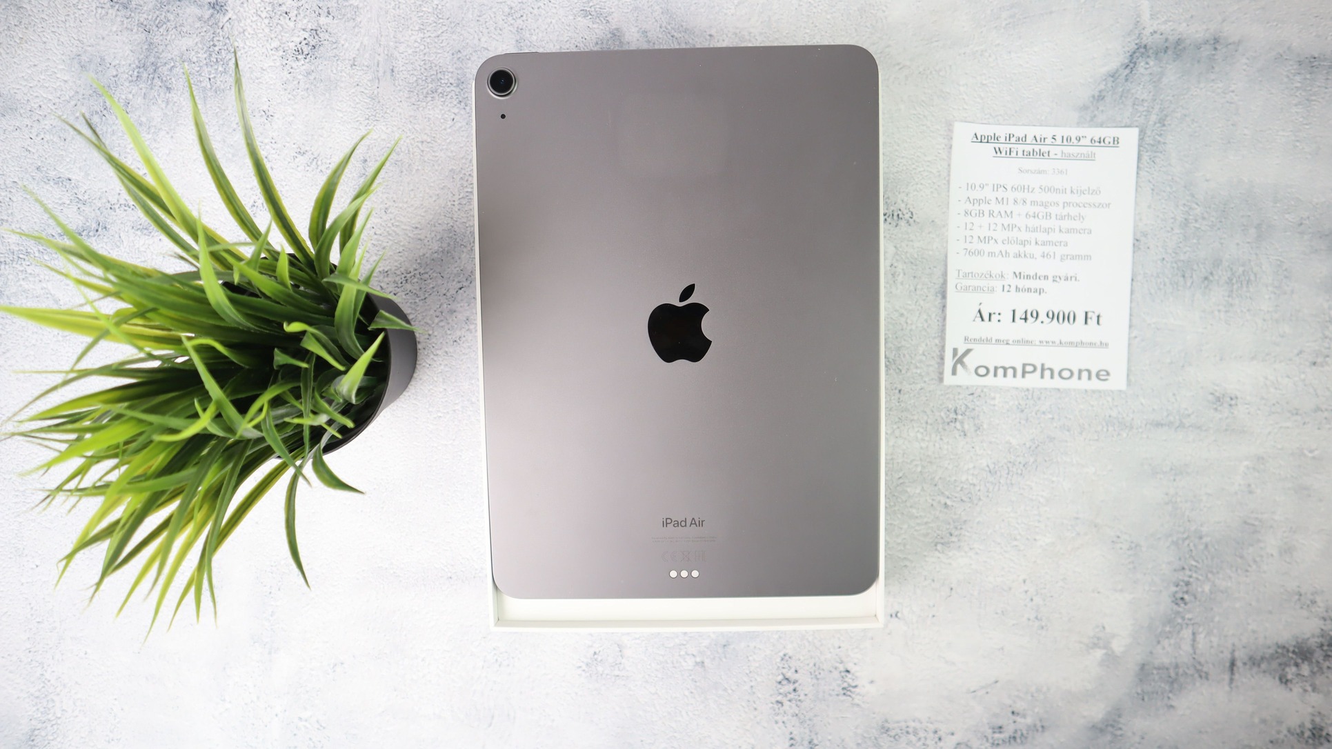 BESZÁMÍTÁS! Apple iPad Air 5 10.9 64GB WiFi tablet garanciával hibátlan ...