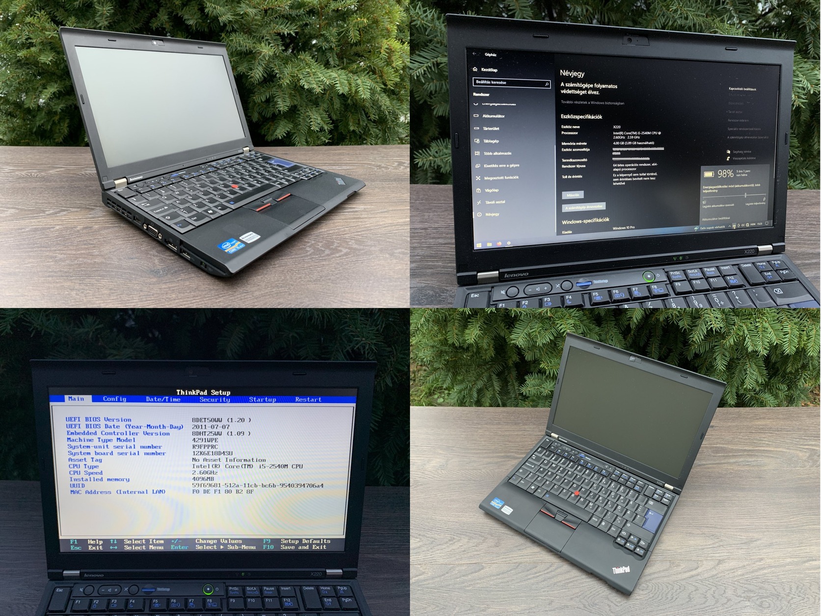 Lenovo Thinkpad X220 12.5 HD Intel Core i5 2.4 4GB 120GB SSD DP ...