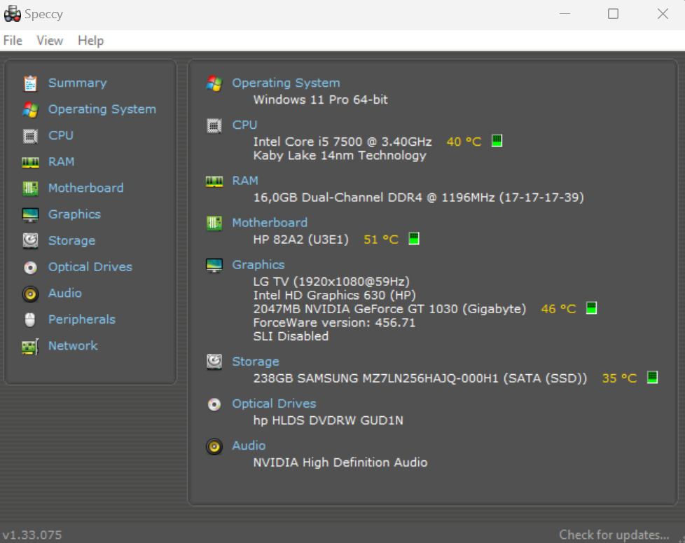 HP ProDesk 400 G4 SFF i5-7500, 16 GB DDR4, 256 GB SSD, GT 1030 GDDR5 ...