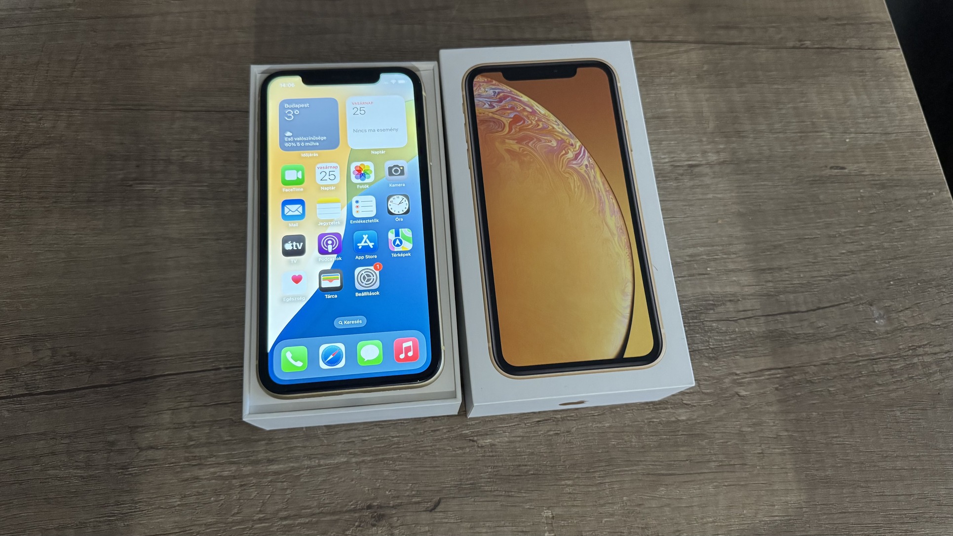 iPhone XR Yellow 64 GB gyönyörű állapotban - HardverApró