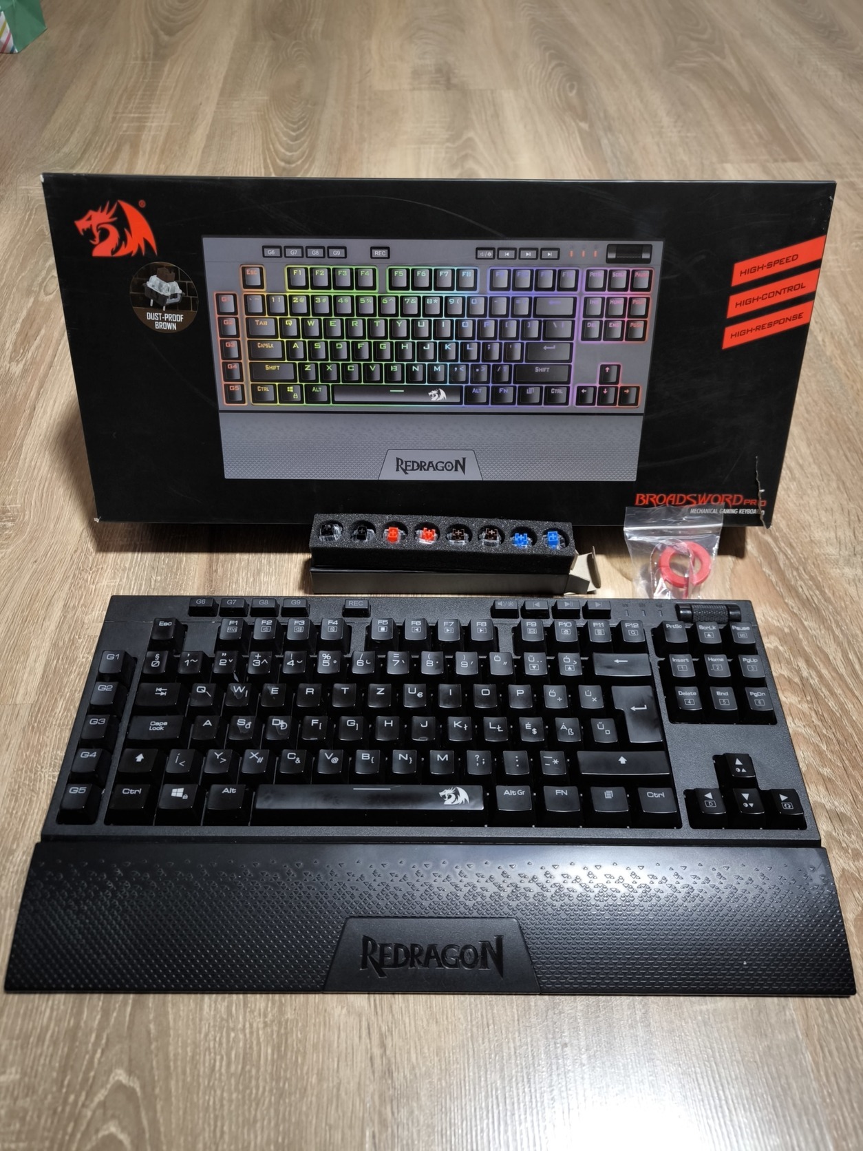 Redragon Broadsword-Pro mecghanikus gamer billentyűzet (brown switch ...