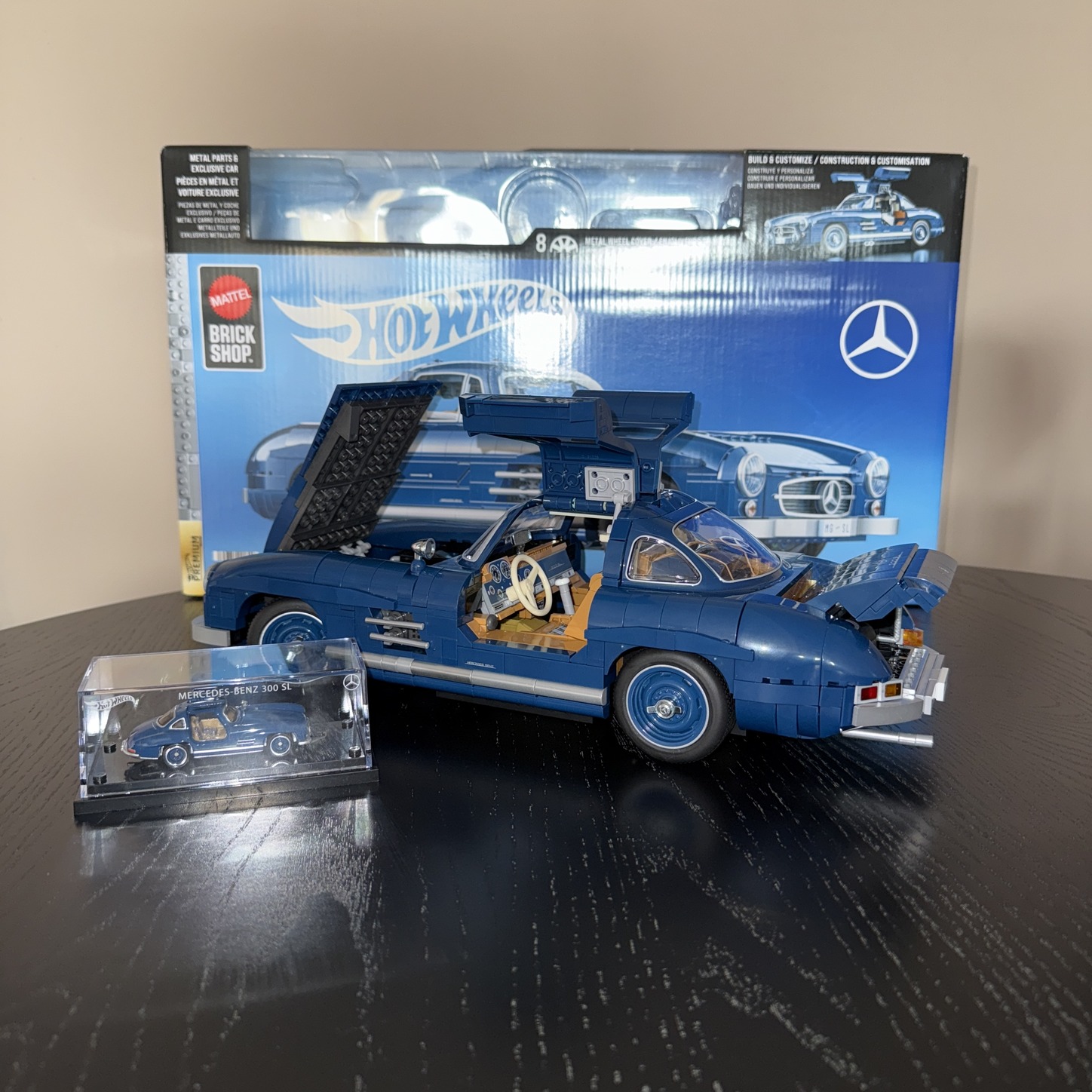 Hot Wheels Mercedes Benz 300 SL Mattel Brick Shop (+ 1:64 modell ...