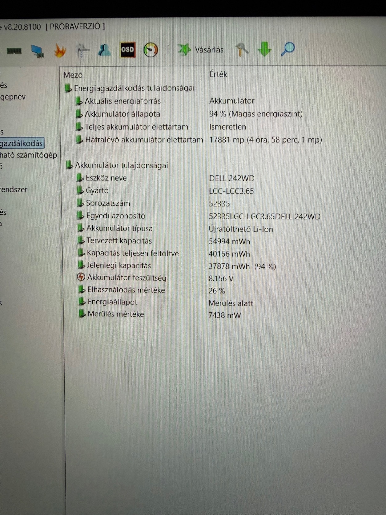 Dell Lattitude E7470, i7-6600u, 8GB DDR4, 512 m2 sata ssd, 94%-os akku ...