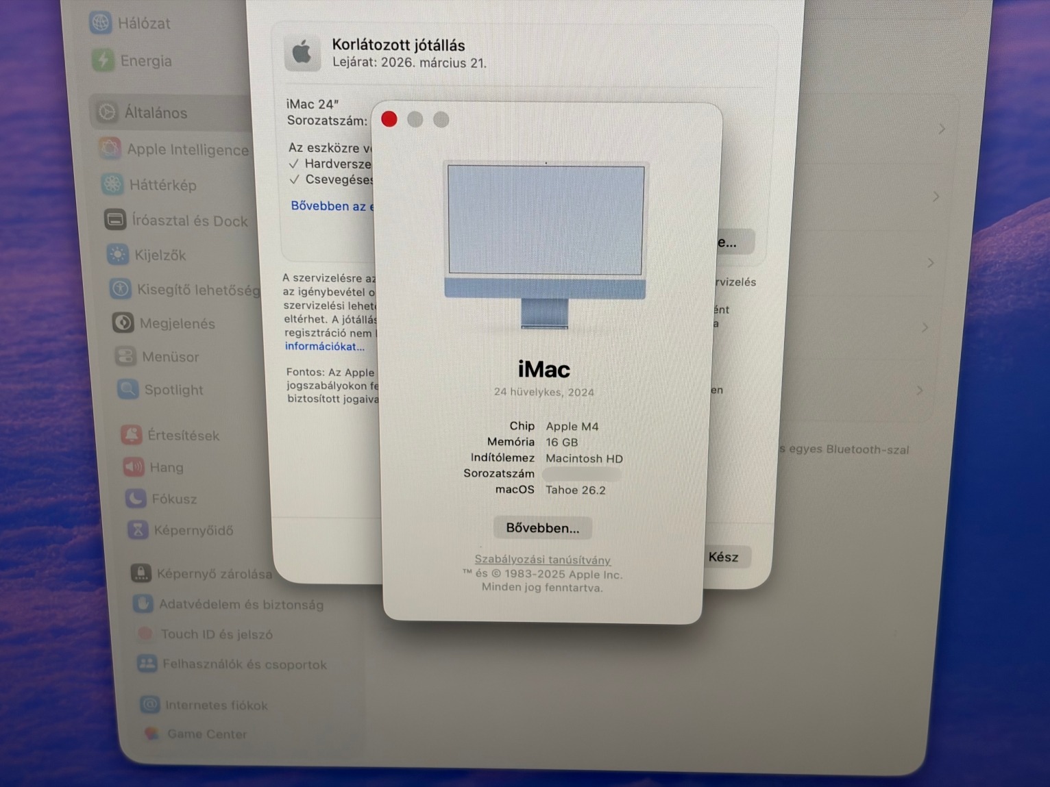 iMac 24" M4 16GB / 256GB - HardverApró