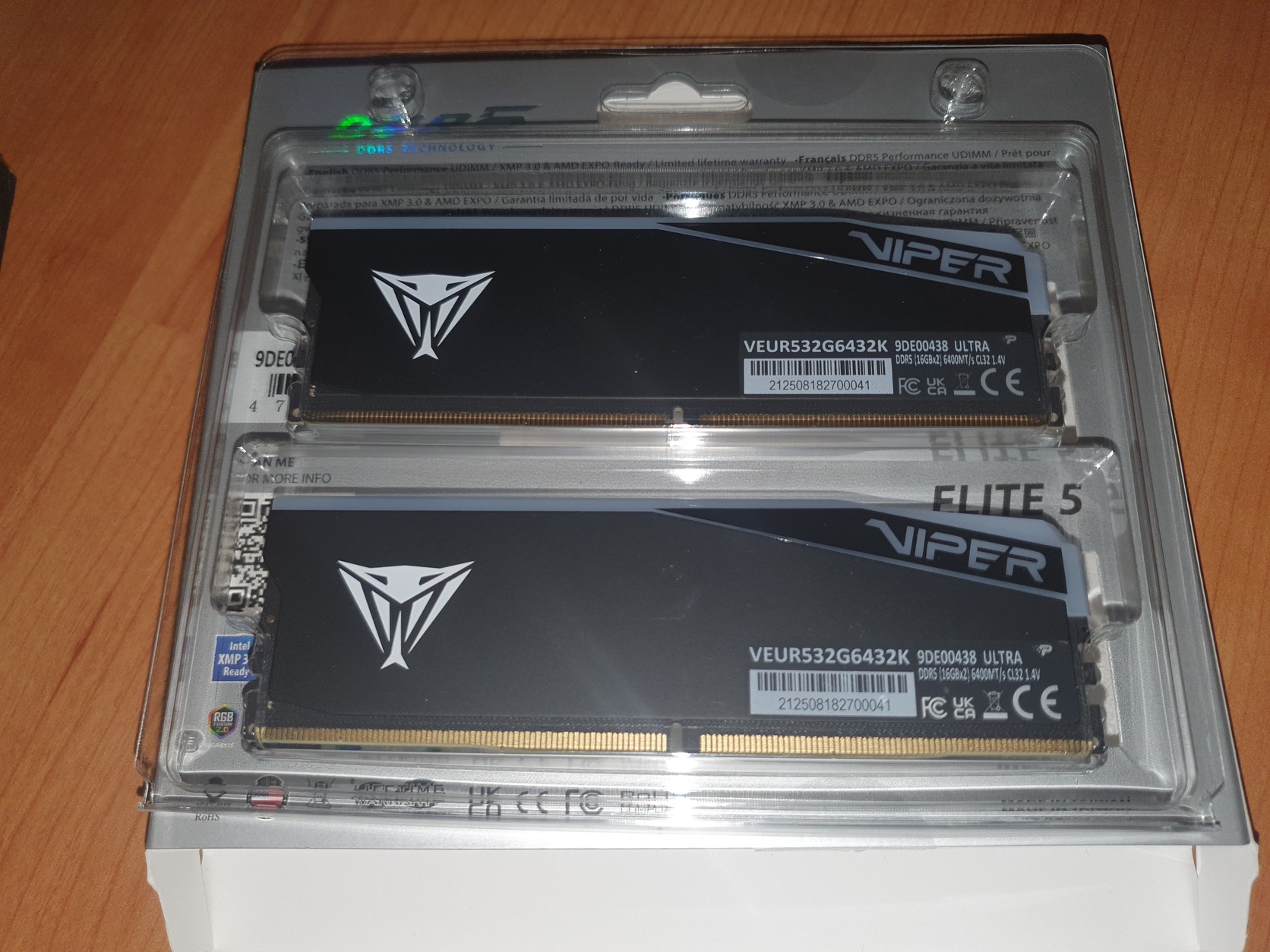 Új Patriot Viper Elite 5 Ultra RGB 32GB (2x16GB, 6400mhz) -csere ...
