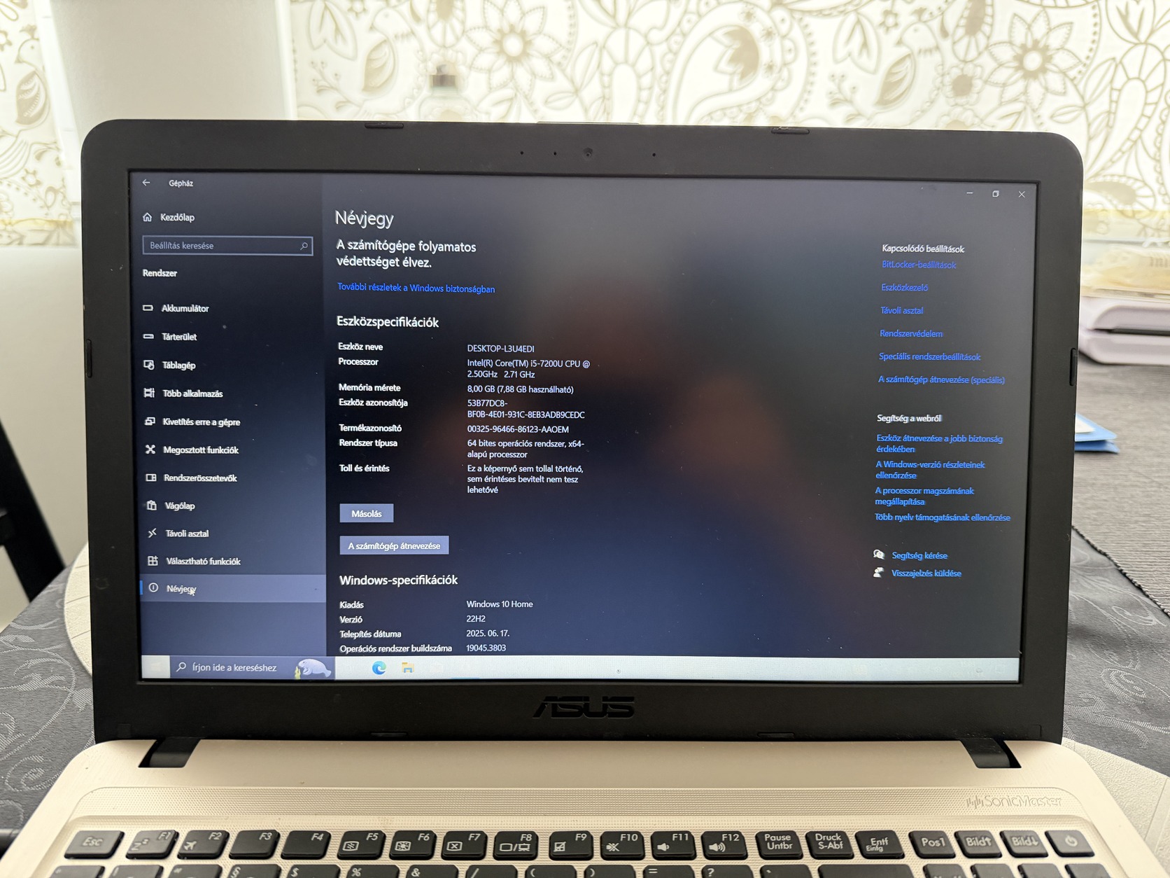 Asus Sonicmaster X540U 15.6 I5 7gen. laptop - HardverApró