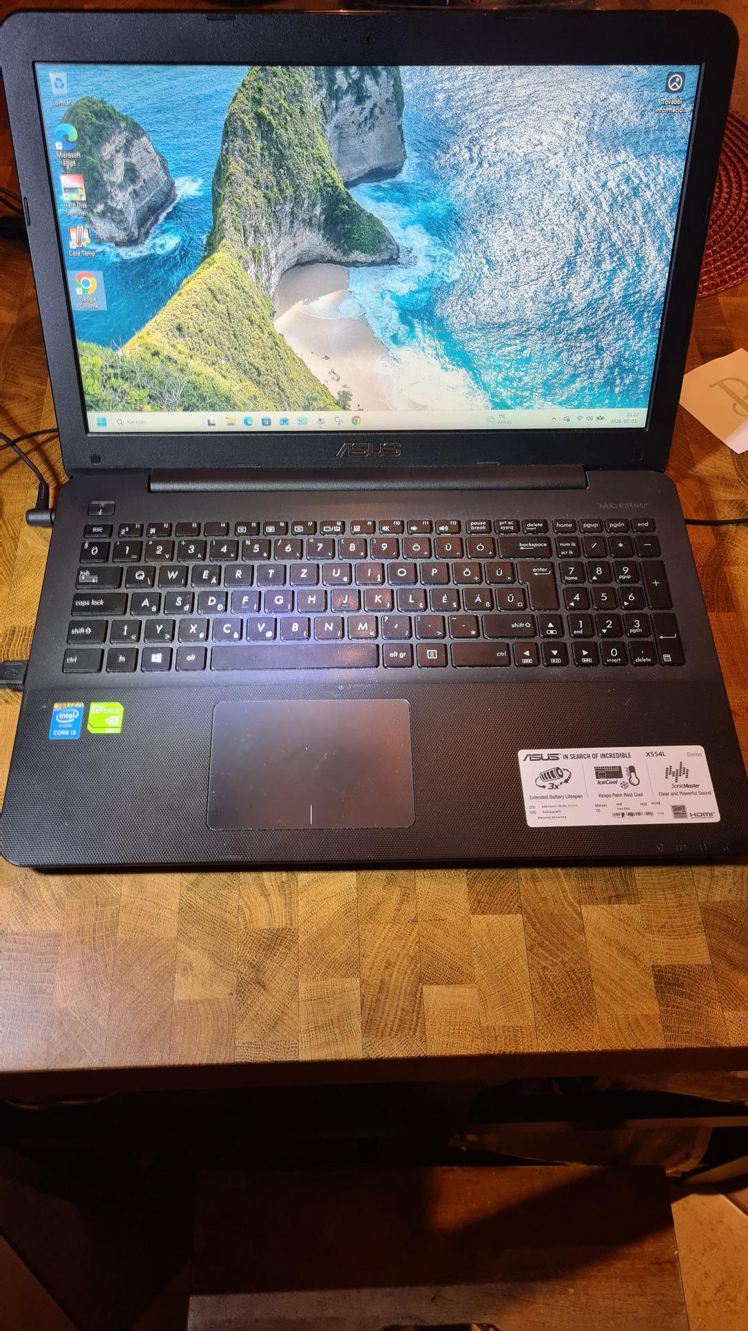 ASUS X554LJ-XO095D /I3 5010U + 12GB DDR3 + 120GB SSD + GEFORCE 920M ...
