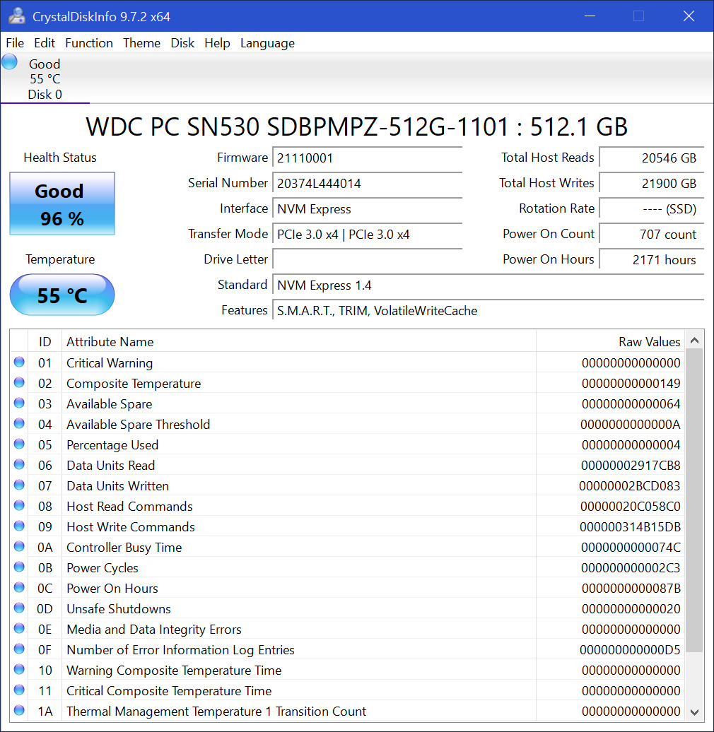 Western Digital WDC PC SN530 SDBPMPZ-512G-1101 - HardverApró