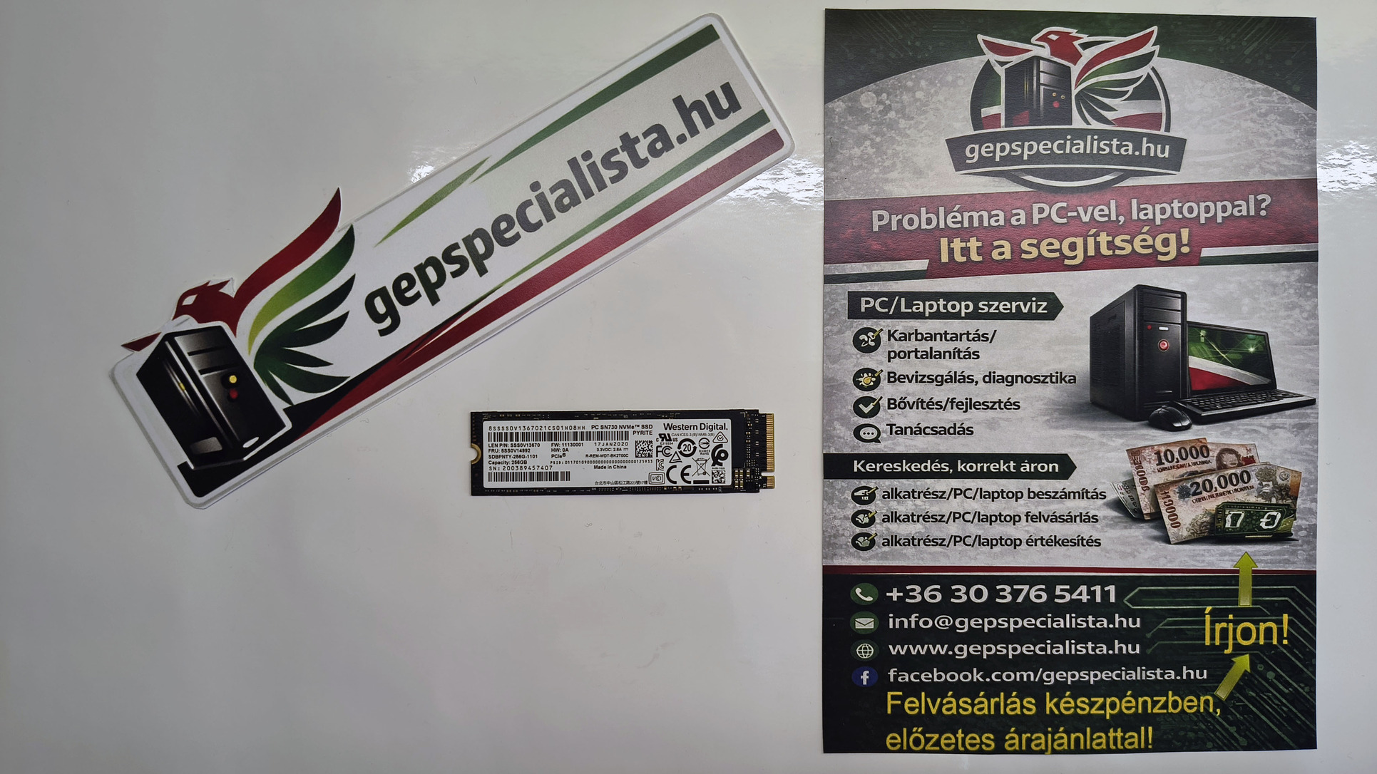 ELADÓ: 256GB WD PC SN730 Pryrite PCI-E NVMe M.2 SSD (+gari/számlás ...