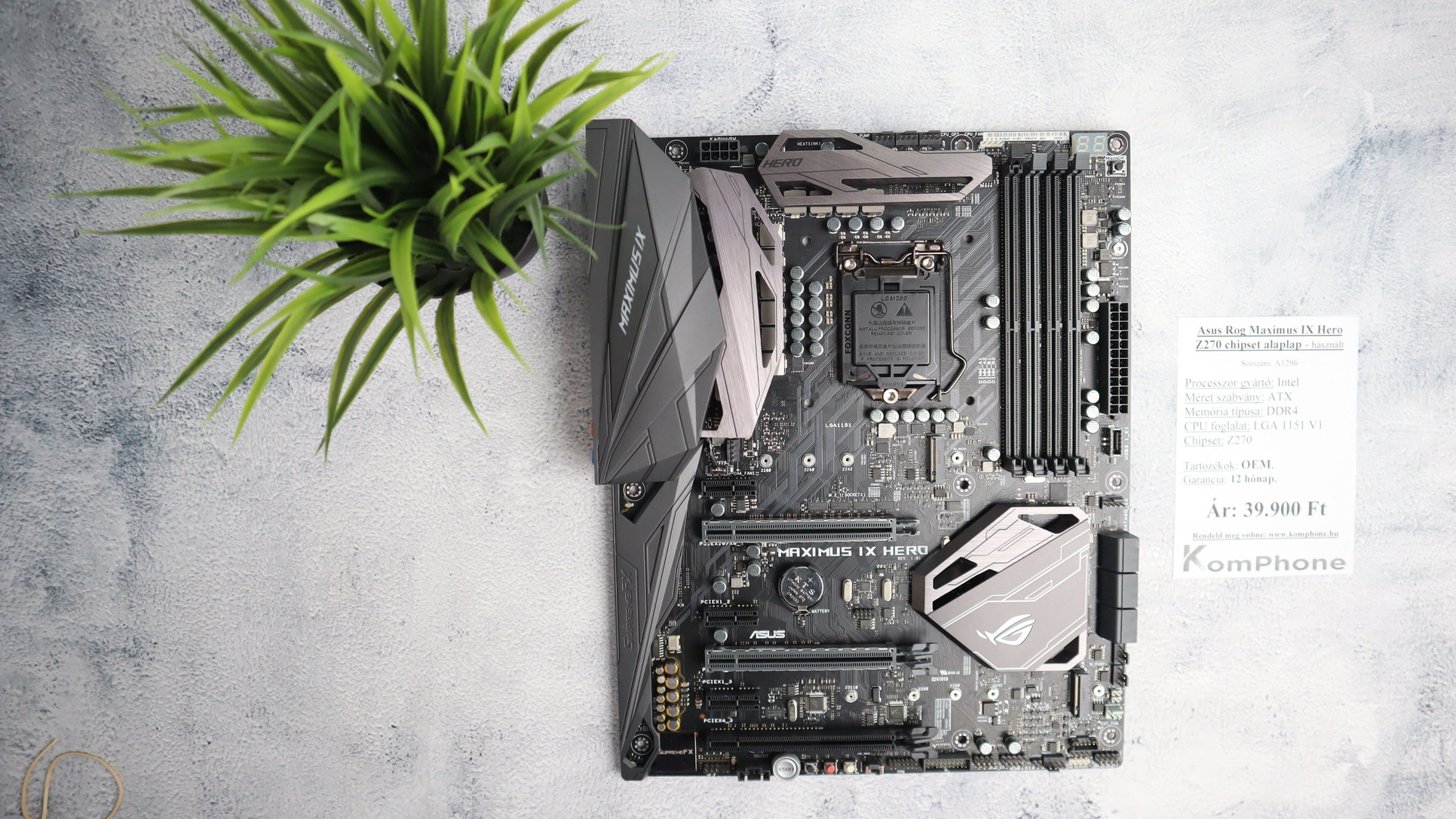 BESZÁMÍTÁS! Asus Rog Maximus IX Hero Z270 chipset alaplap garanciával ...
