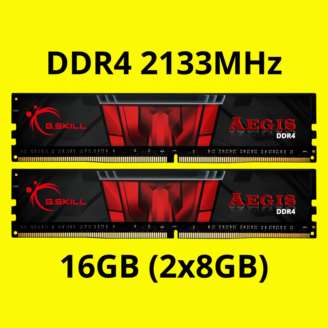 G.SKILL Aegis 16GB (2x8GB) DDR4 2133Mhz (F4-2133C15D-16GIS) - HardverApró
