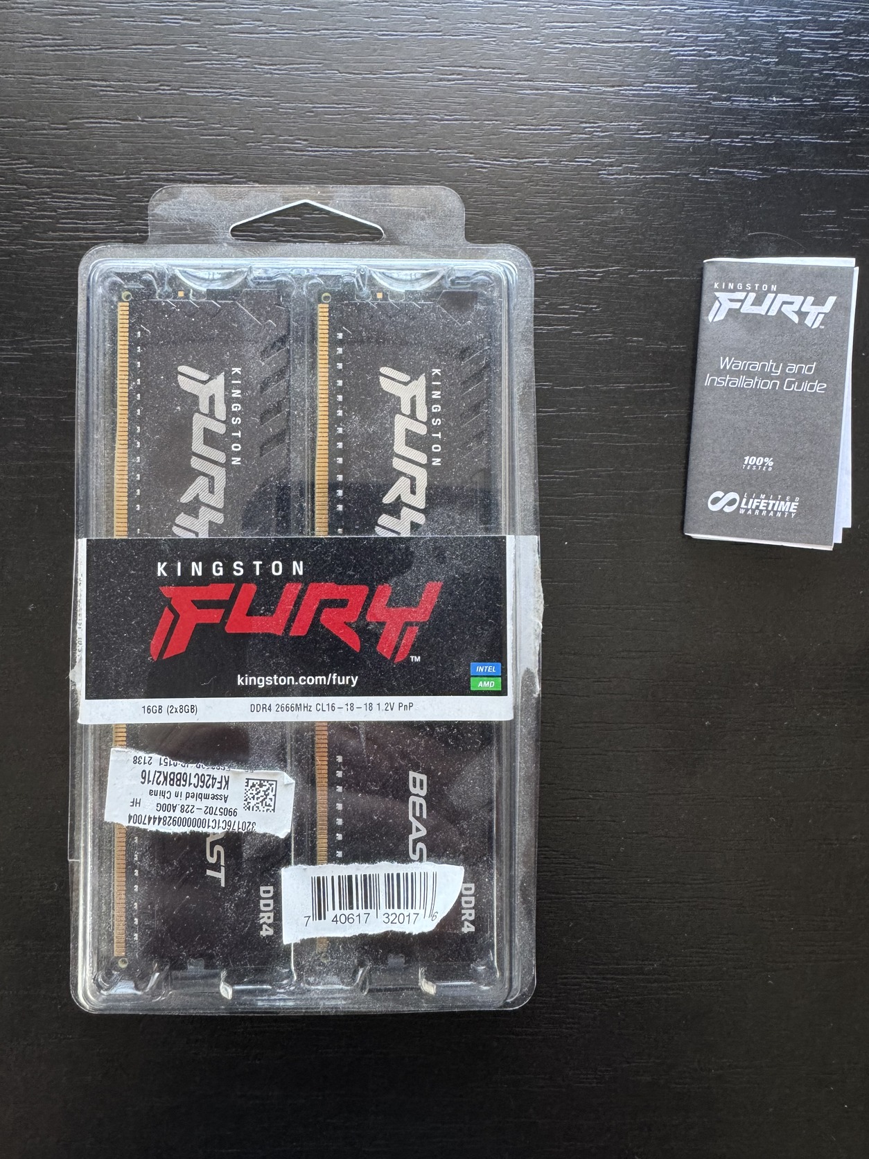 Kingston fury 2x8 GB RAM DDR4 2666mhz - HardverApró