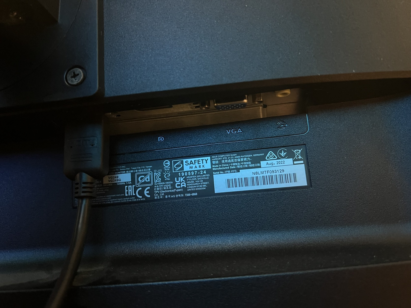 ASUS TUF Gaming monitor 24 / 144Hz / 1ms - HardverApró