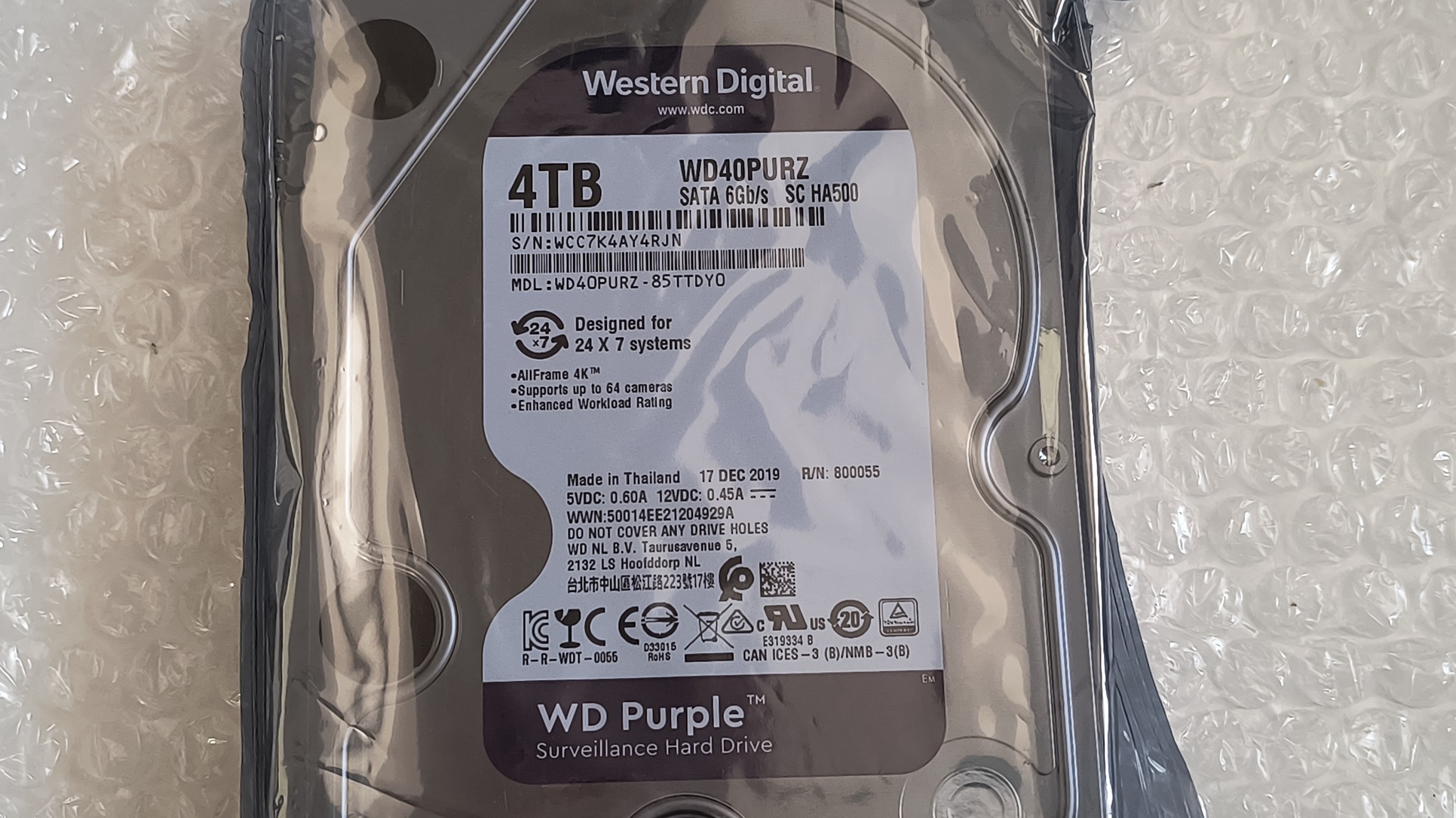 WD Western Digital Purple 3.5 4TB (WD40PURZ) HDD eladó, 3 darab ...